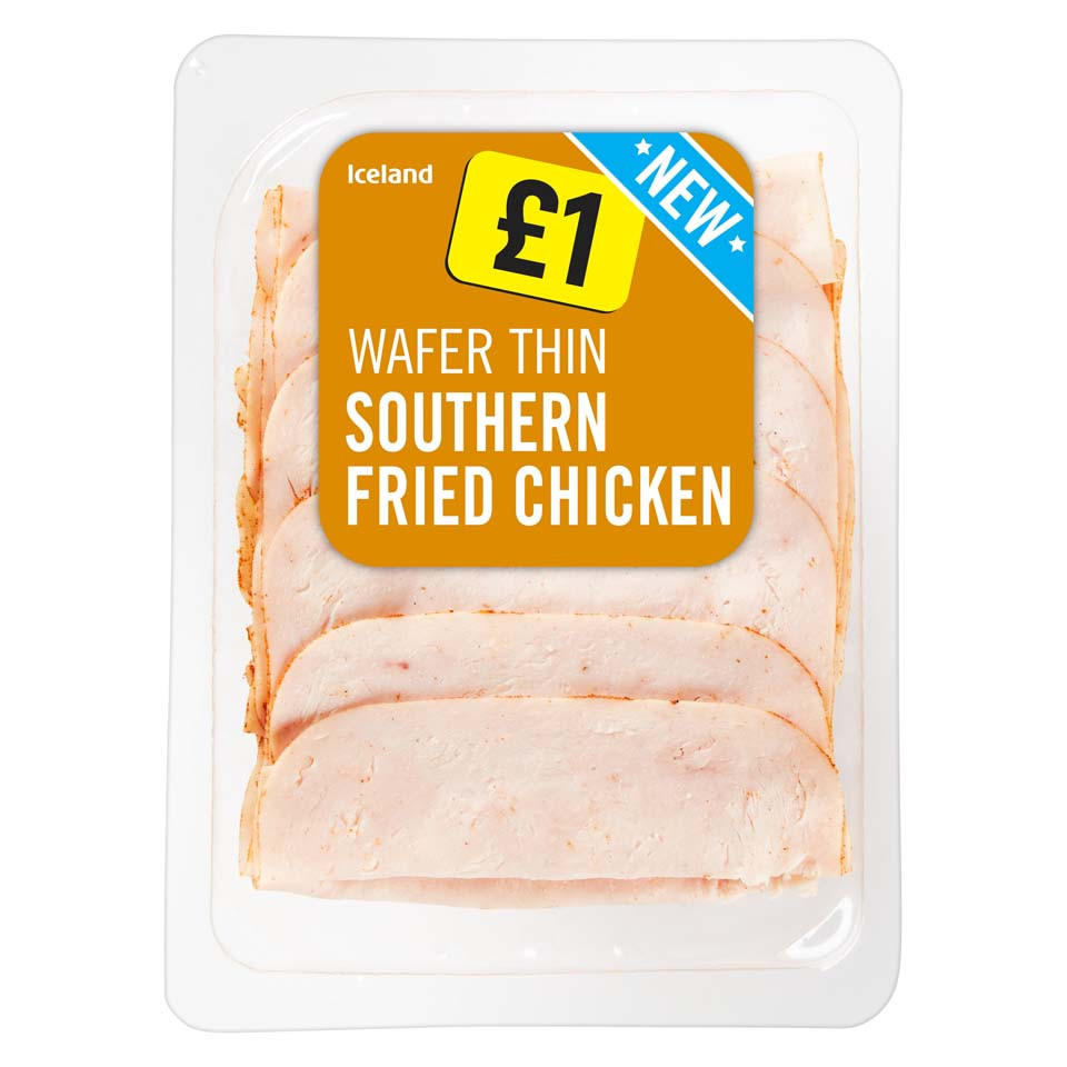 Iceland Wafer Thin Southern Fried Chicken 150g | Cooked Meats & Deli ...