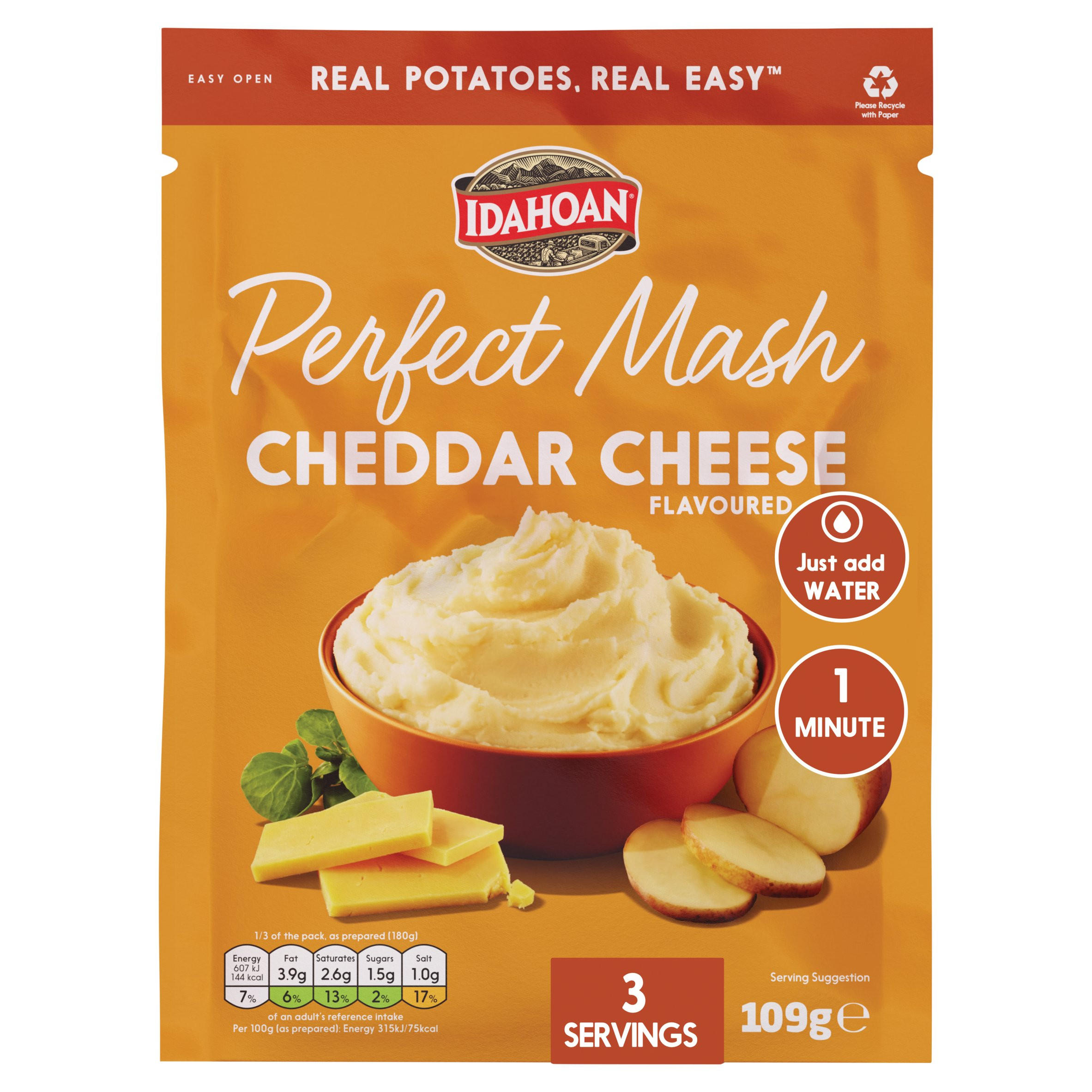 Idahoan Perfect Mash Cheddar Cheese Flavoured 109g | Tinned Tomatoes ...