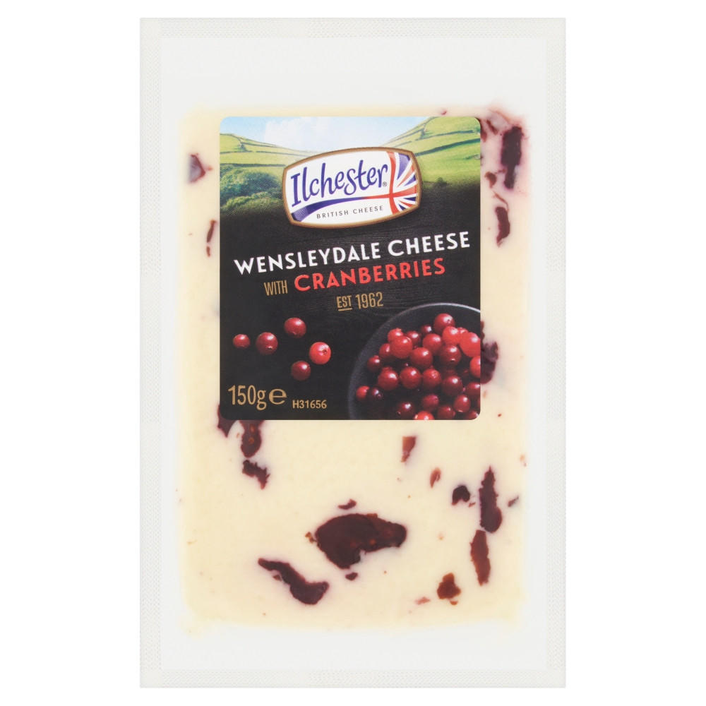 Ilchester Wensleydale Cheese with Cranberries 150g | Speciality Cheese ...