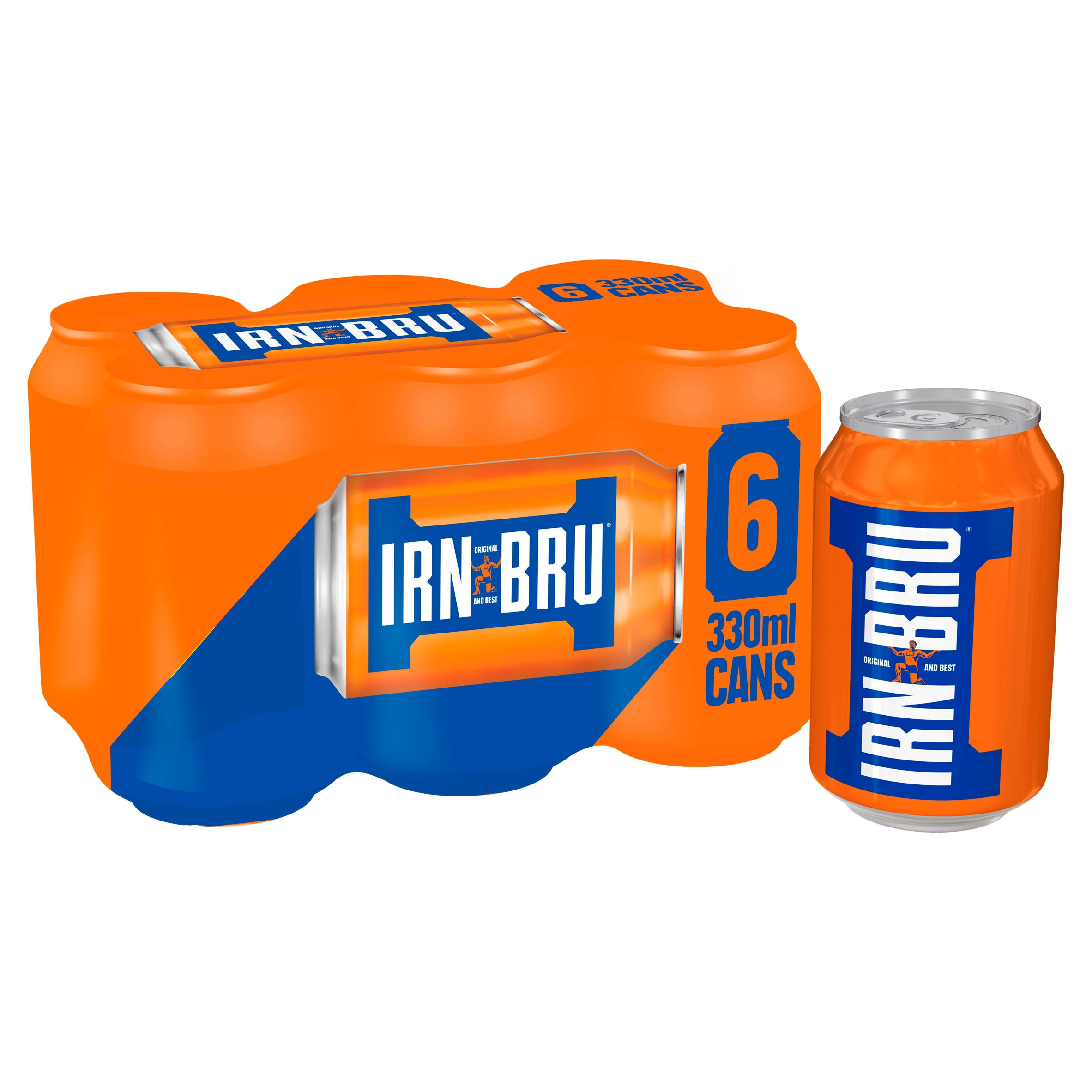 IRN-BRU Soft Drink Cans 6 x 330ml | Orange and Fruit Flavoured ...