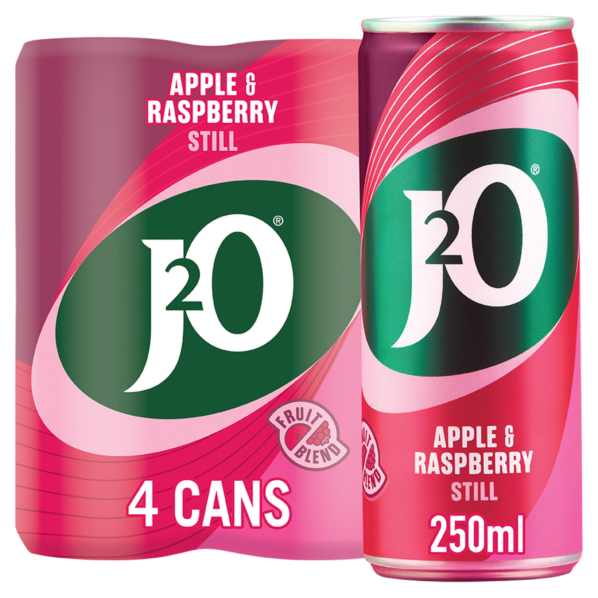 J2O Apple & Raspberry Cans 4 x 250ml | Fruit Juice | Iceland Foods