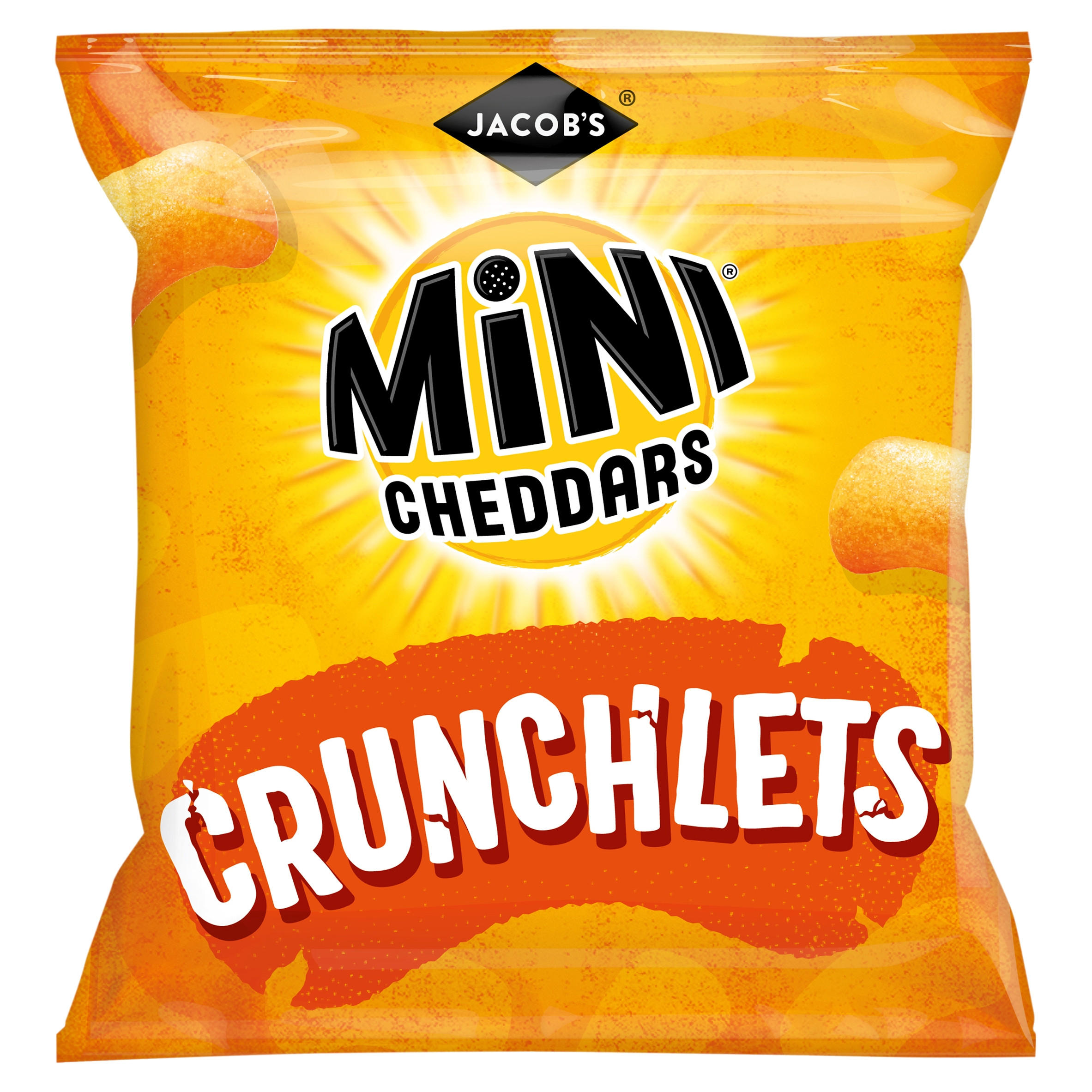 Jacob's Mini Cheddars Crunchlets Rich & Tangy Cheddar Multipack Snacks ...