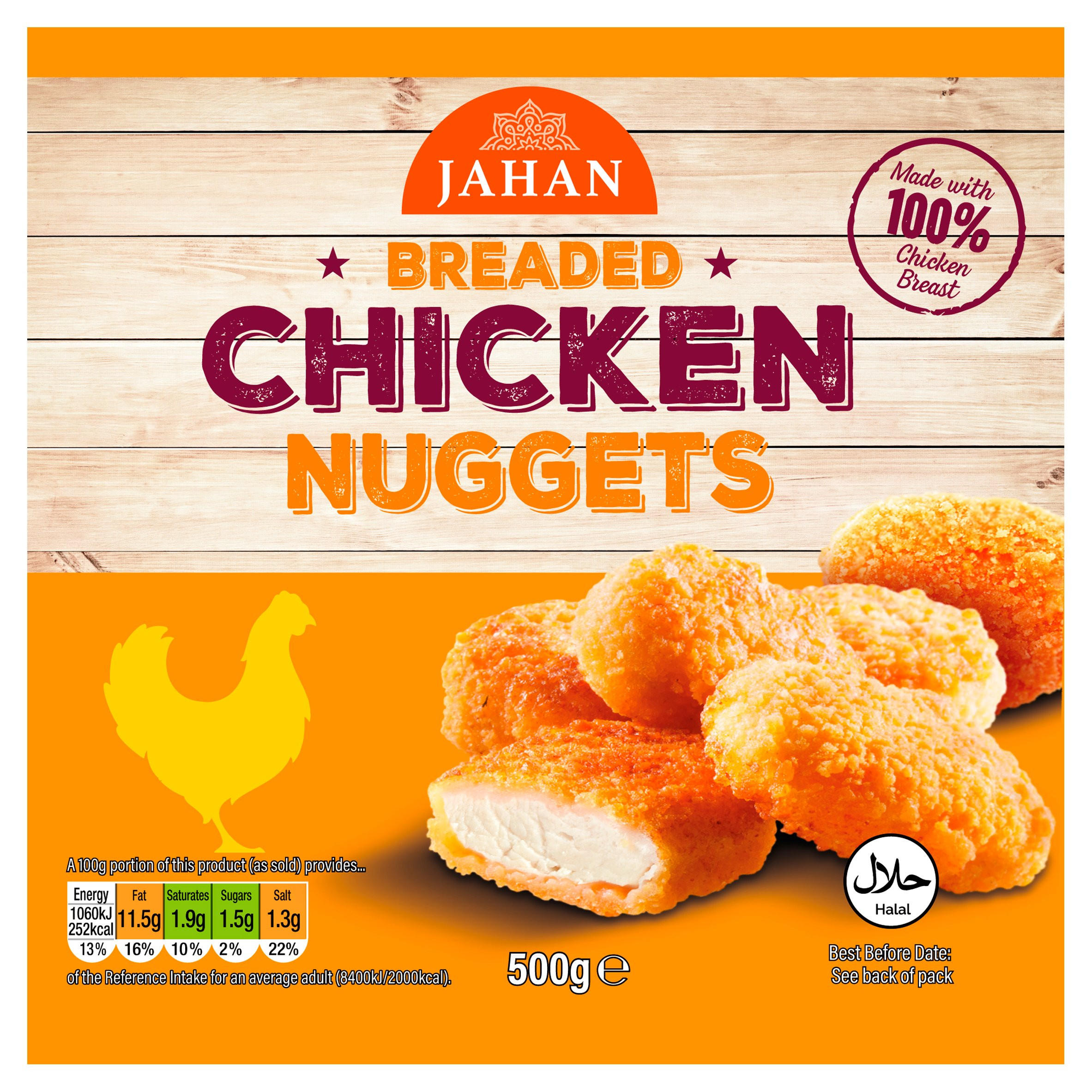 Jahan Breaded Chicken Nuggets 500g | Breaded & Battered Chicken ...