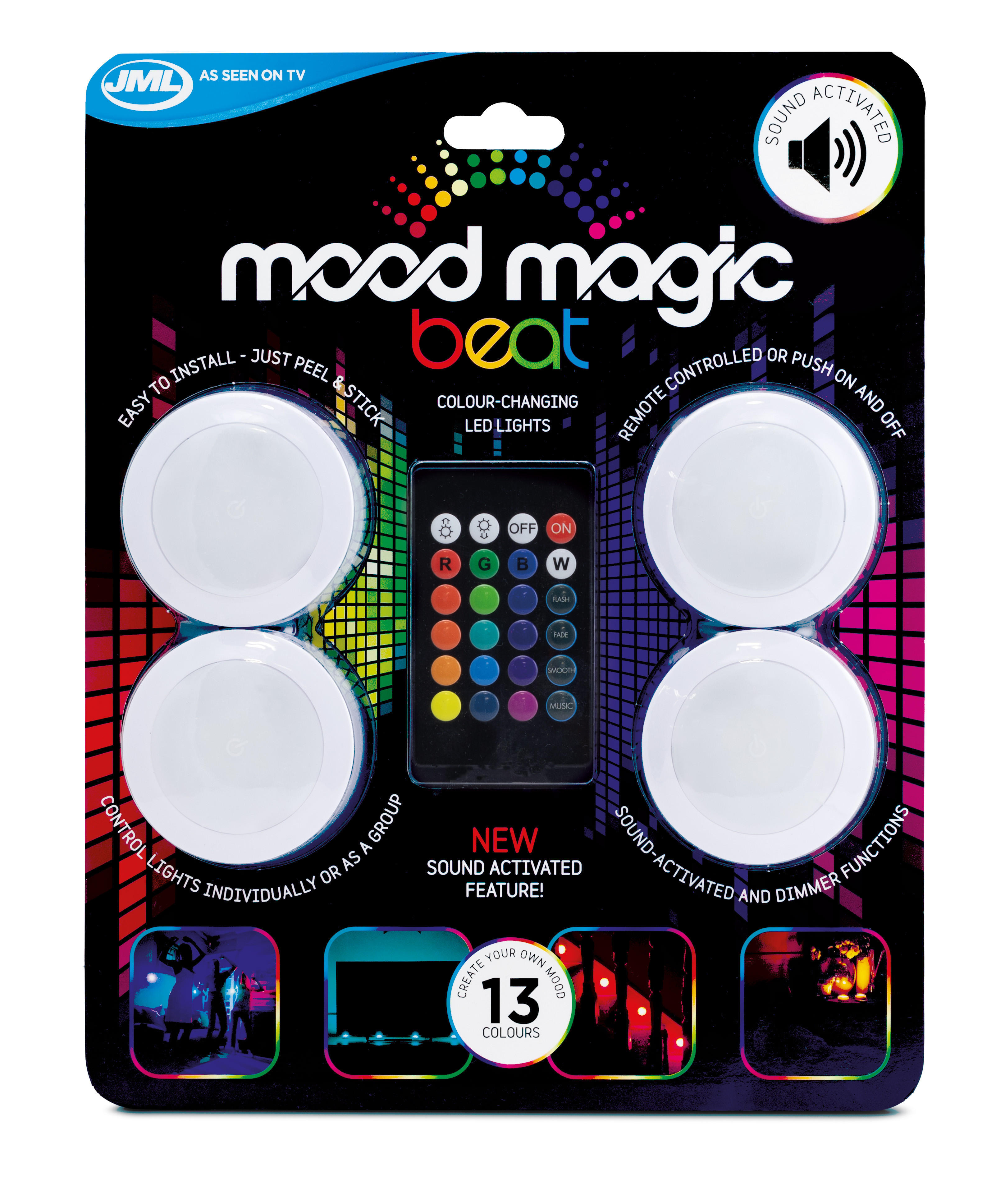JML Mood Magic Beat Colour-Changing Led Lights | Appliances | Iceland Foods