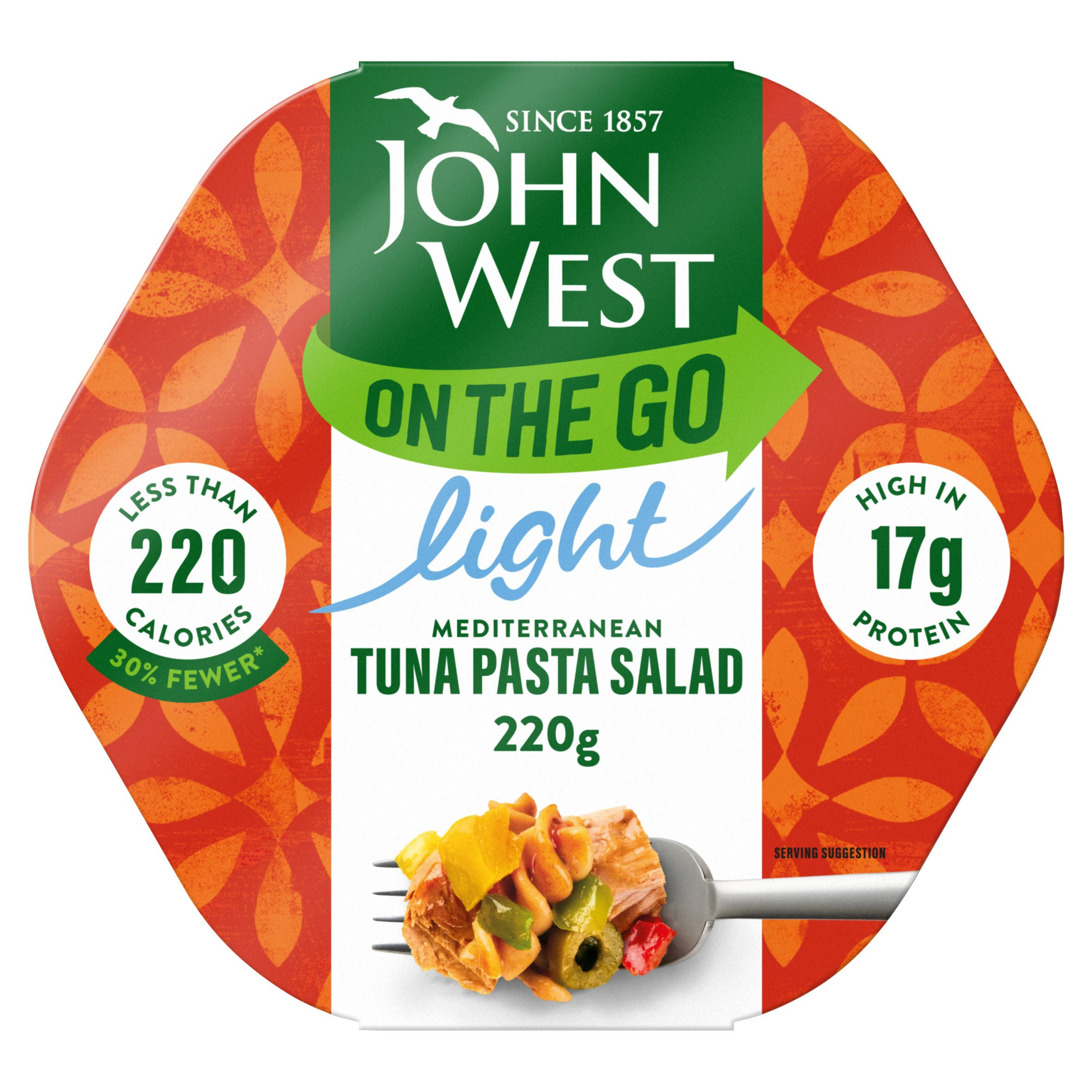 John West On the Go Light Mediterranean Tuna Pasta Salad 220g | Iceland ...