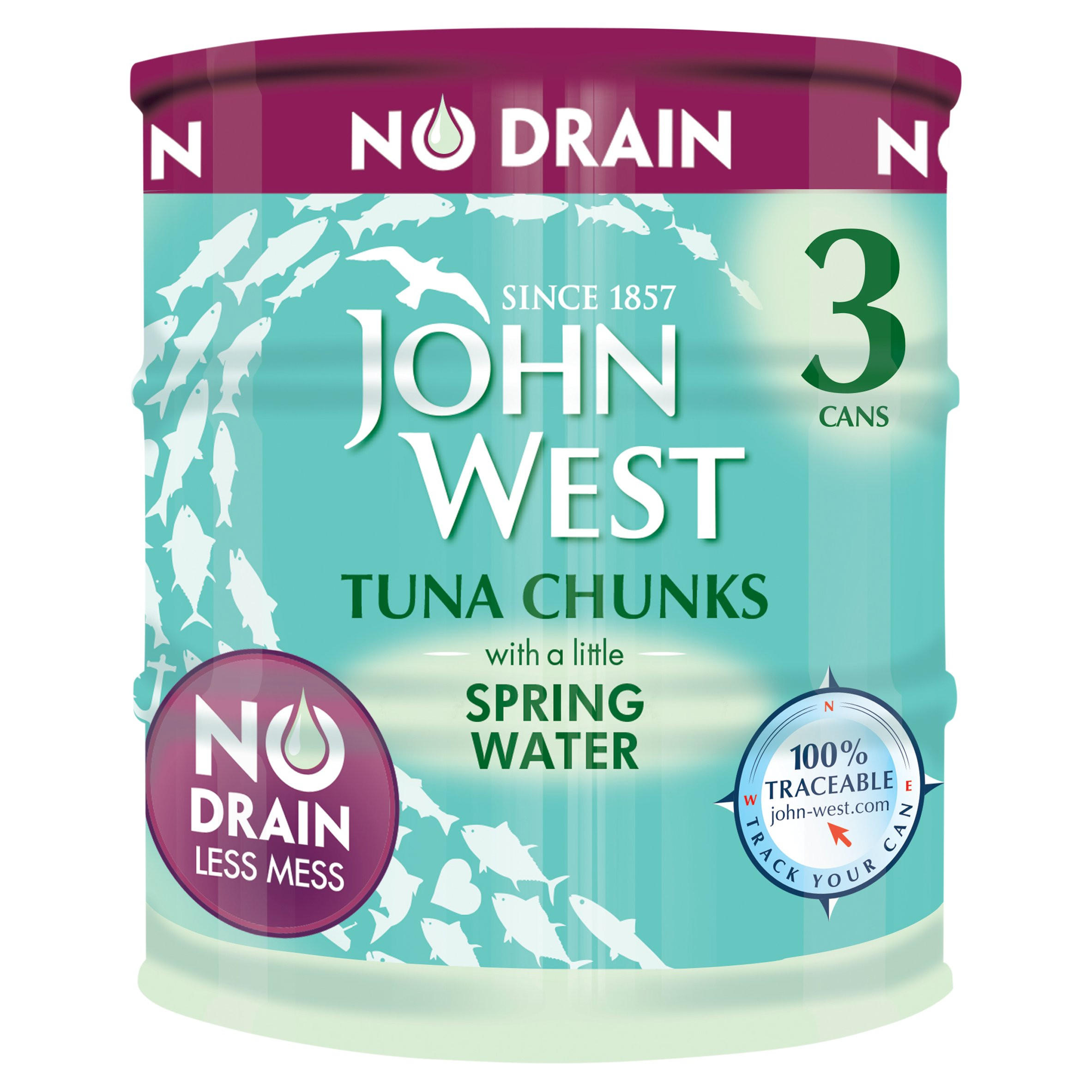 John West Tuna Chunks with a Little Spring Water 3 x 110g | Tinned Fish ...