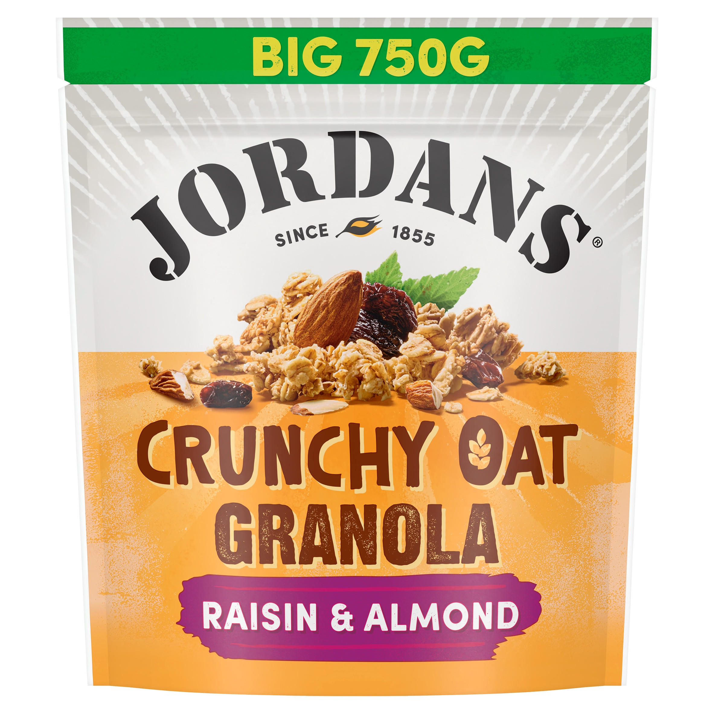 Jordans Crunchy Oat Granola Raisin & Almond Breakfast Cereal 750g ...