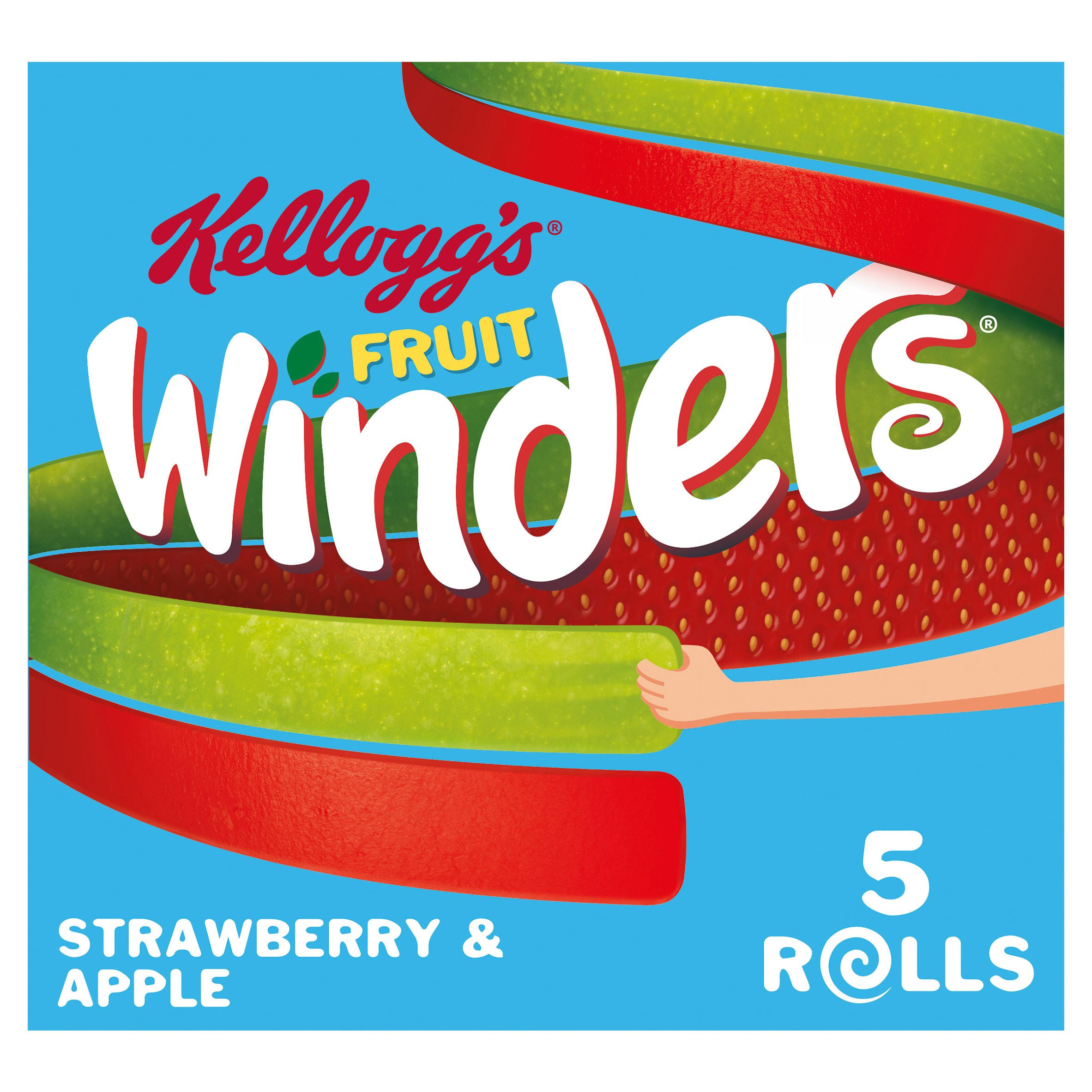 Kellogg's Fruit Winders Doubles Strawberry & Apple Snack Rolls 5x17g ...