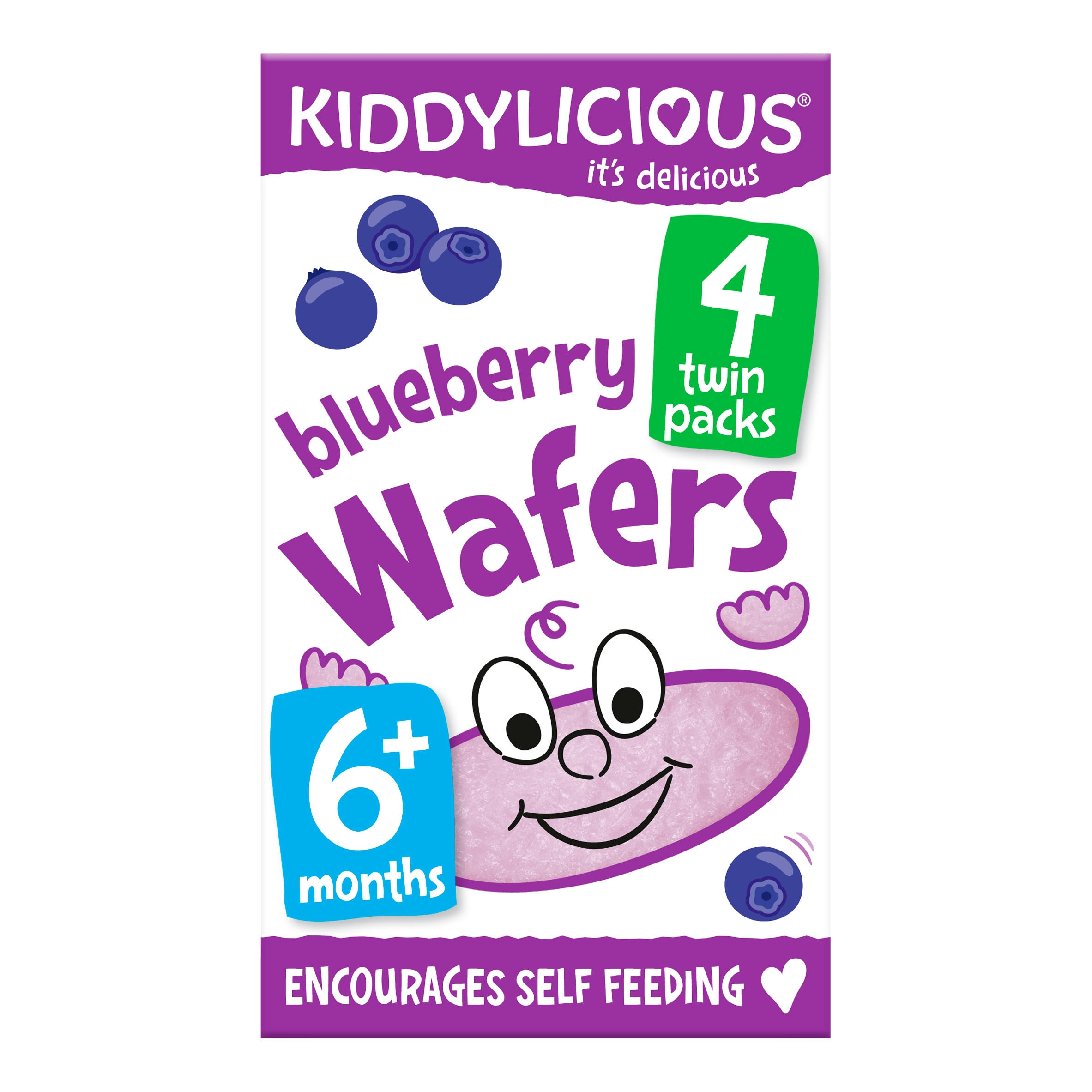 Kiddylicious Blueberry Mini Wafers Baby Snacks 4x4g | Dried Fruit, Nuts ...