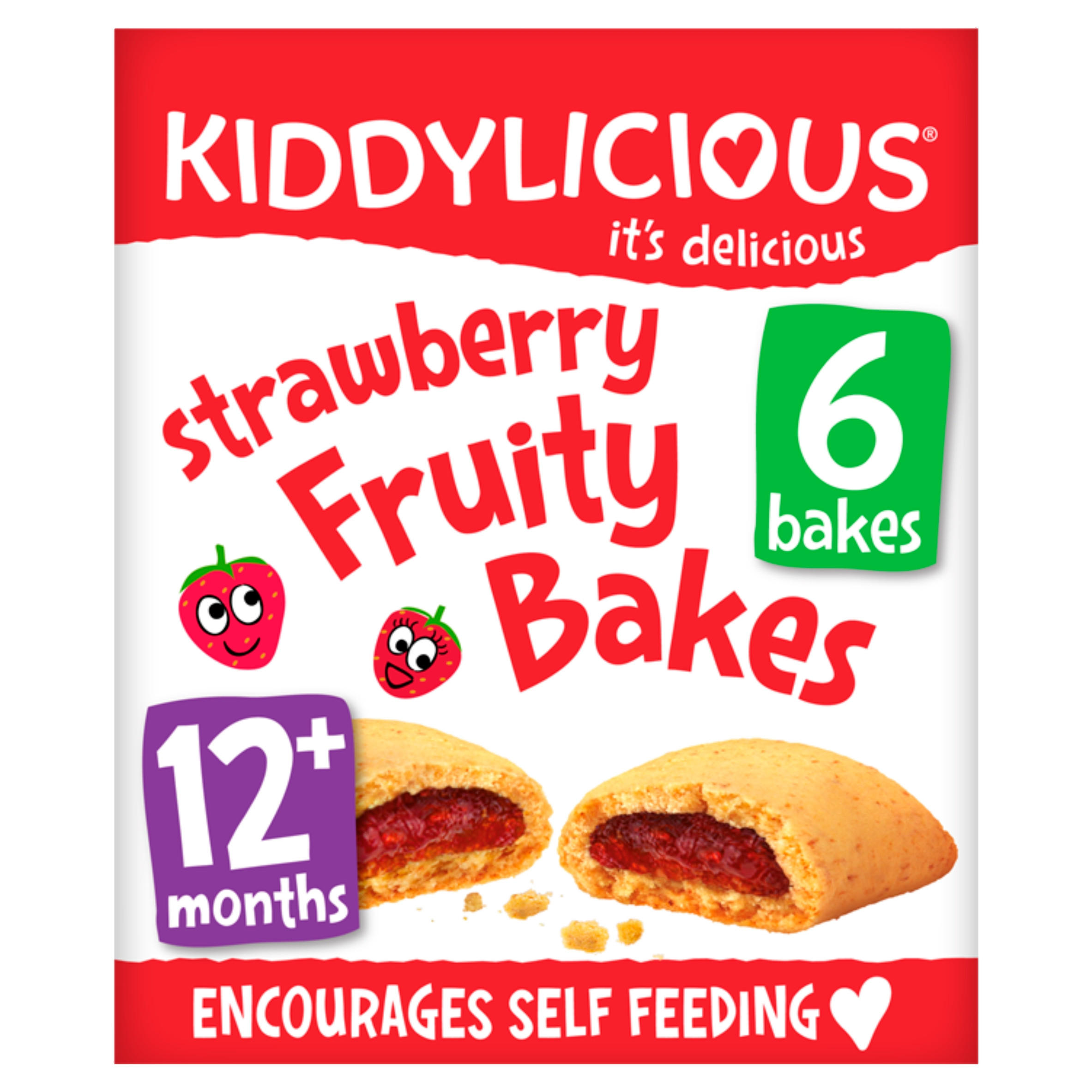 Kiddylicious Strawberry Fruity Bakes Baby Snacks 6x22g | Baby Food ...
