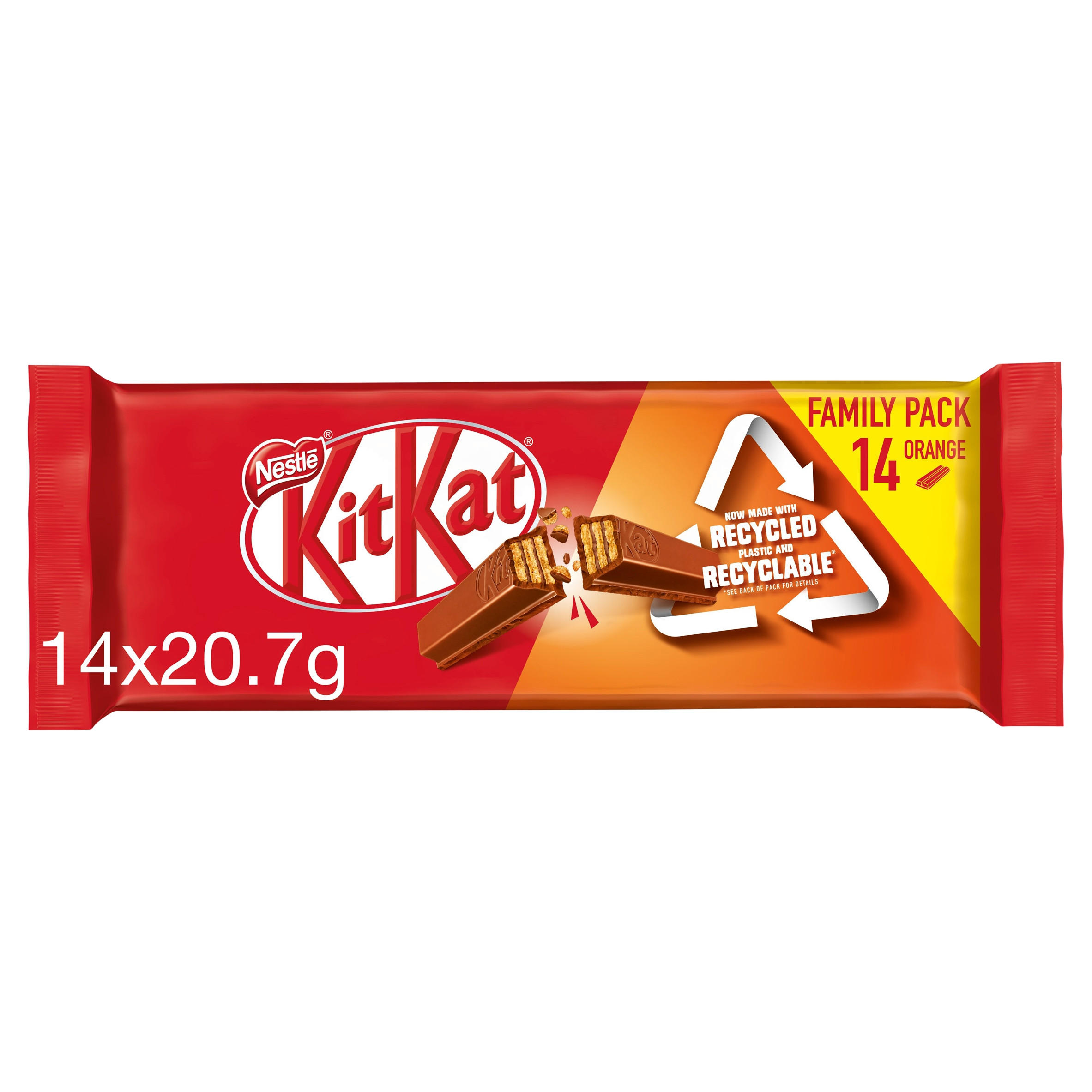 Kit Kat 2 Finger Orange Chocolate Biscuit Bar Multipack 14 Pack 20.7g ...