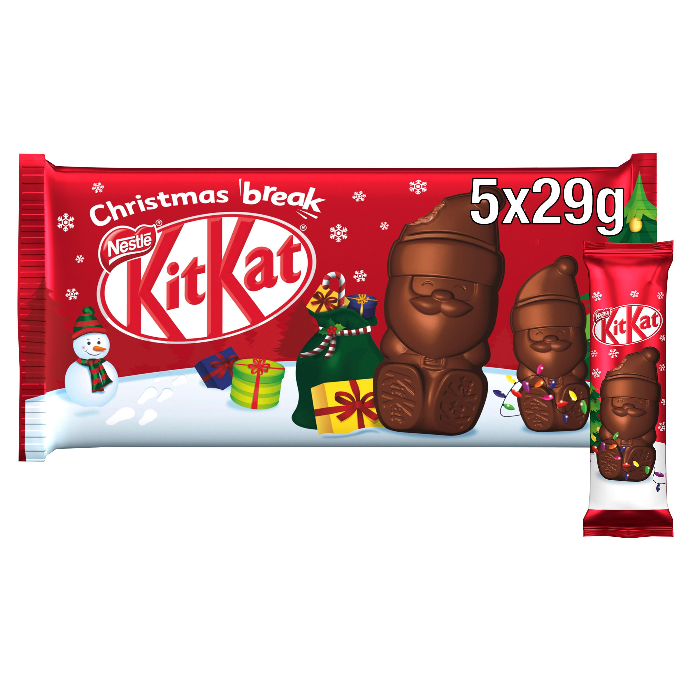 Kit Kat Milk Chocolate Santa 29g Multipack of 5 | Multipacks | Iceland ...