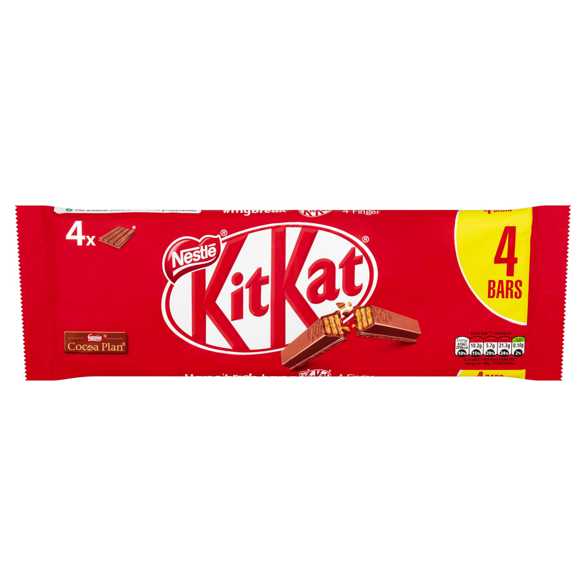KITKAT 4 Finger Milk Chocolate Bar 41.5g 4 Pack | Multipack Biscuits ...