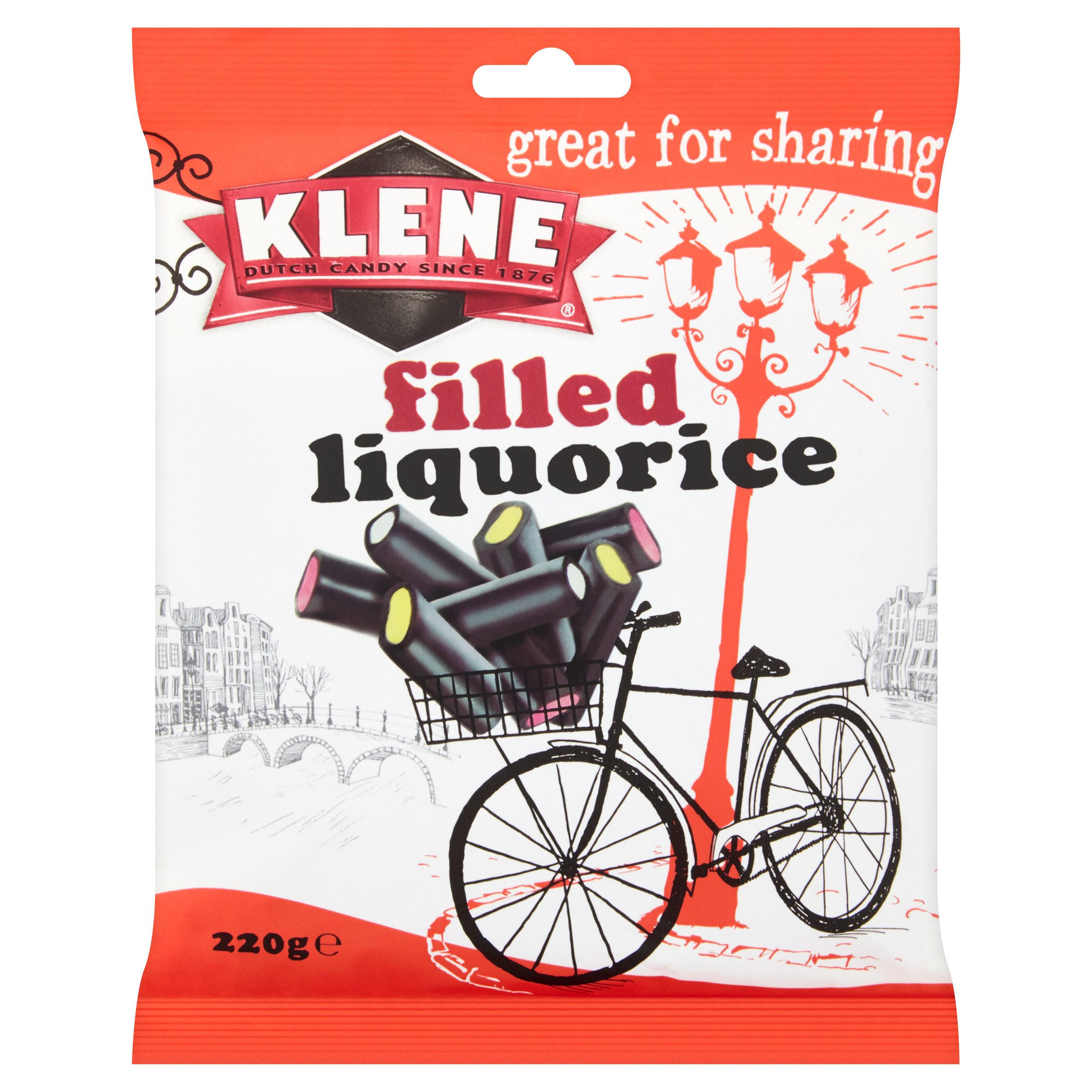 Klene Filled Liquorice 220g | Sharing Bags & Tubs | Iceland Foods