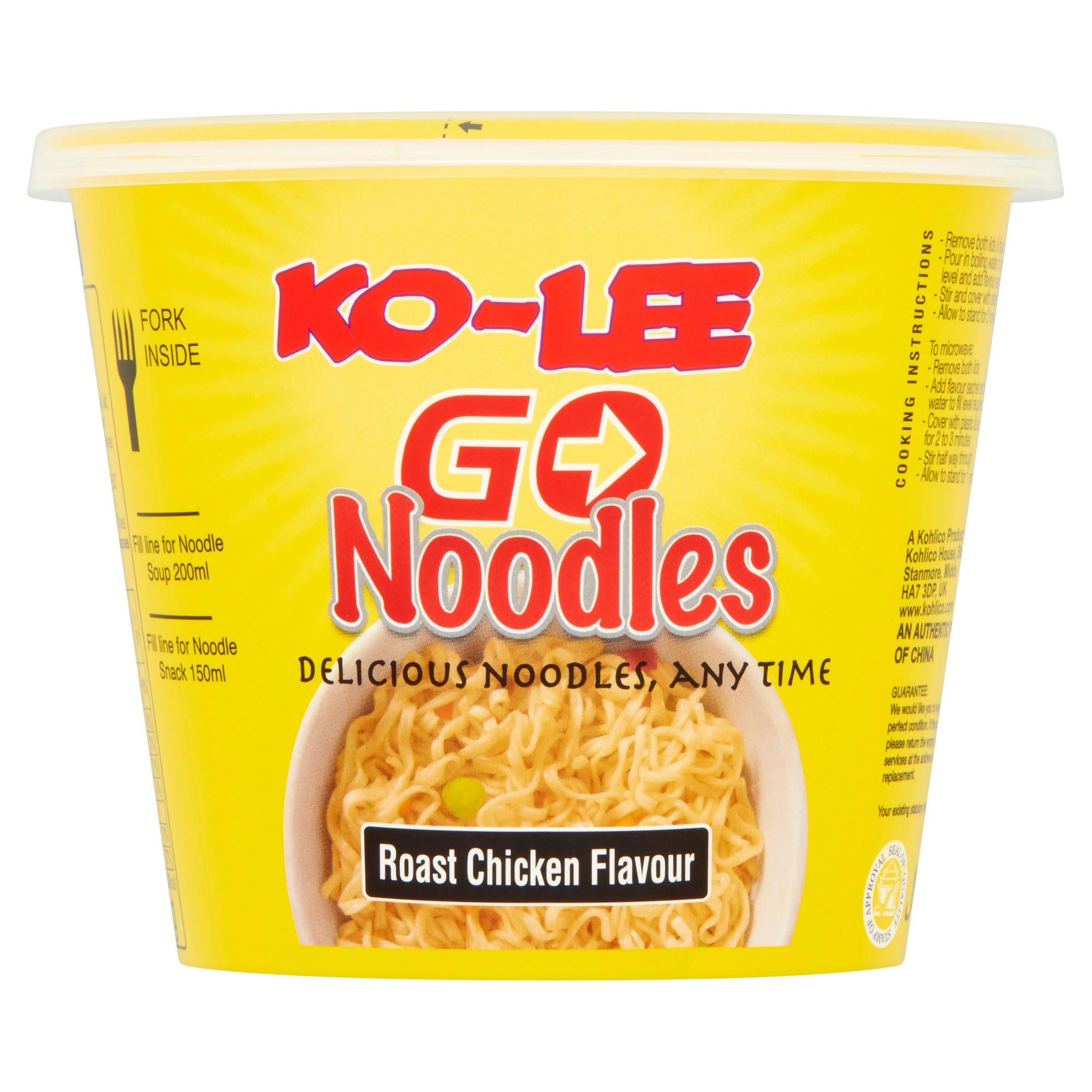 Ko-Lee Go Noodles Roast Chicken Flavour 65g | Noodles | Iceland Foods
