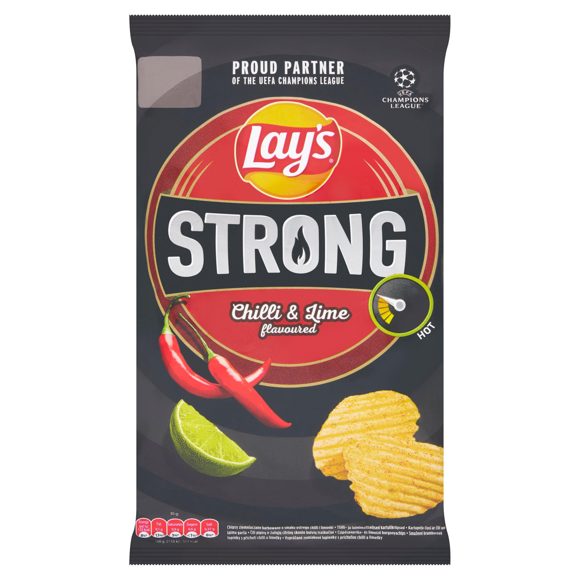 Lay's Strong Chilli & Lime Flavoured 120g | Halal | Iceland Foods