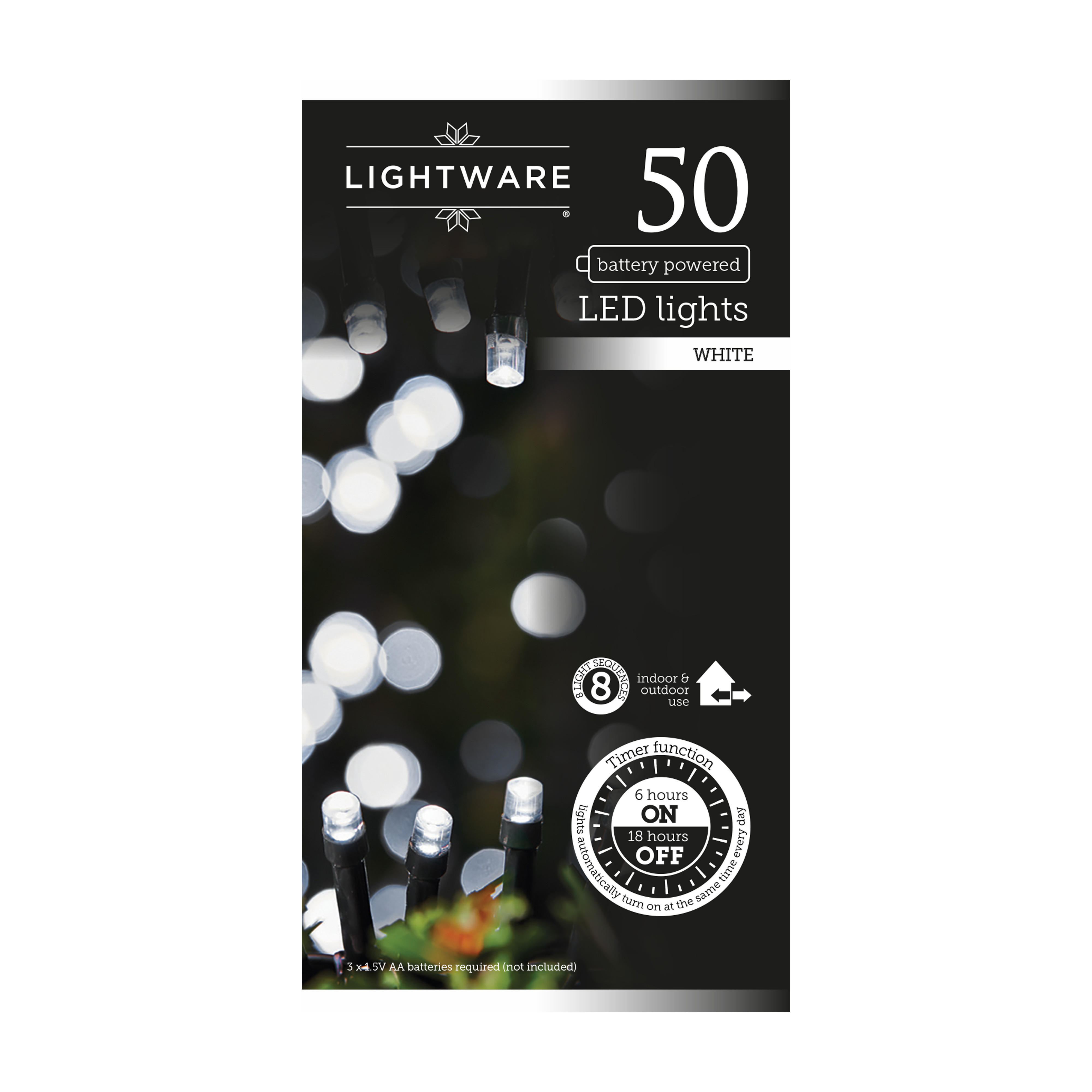 Lightware 50 LED lights White | Home Accessories | Iceland Foods