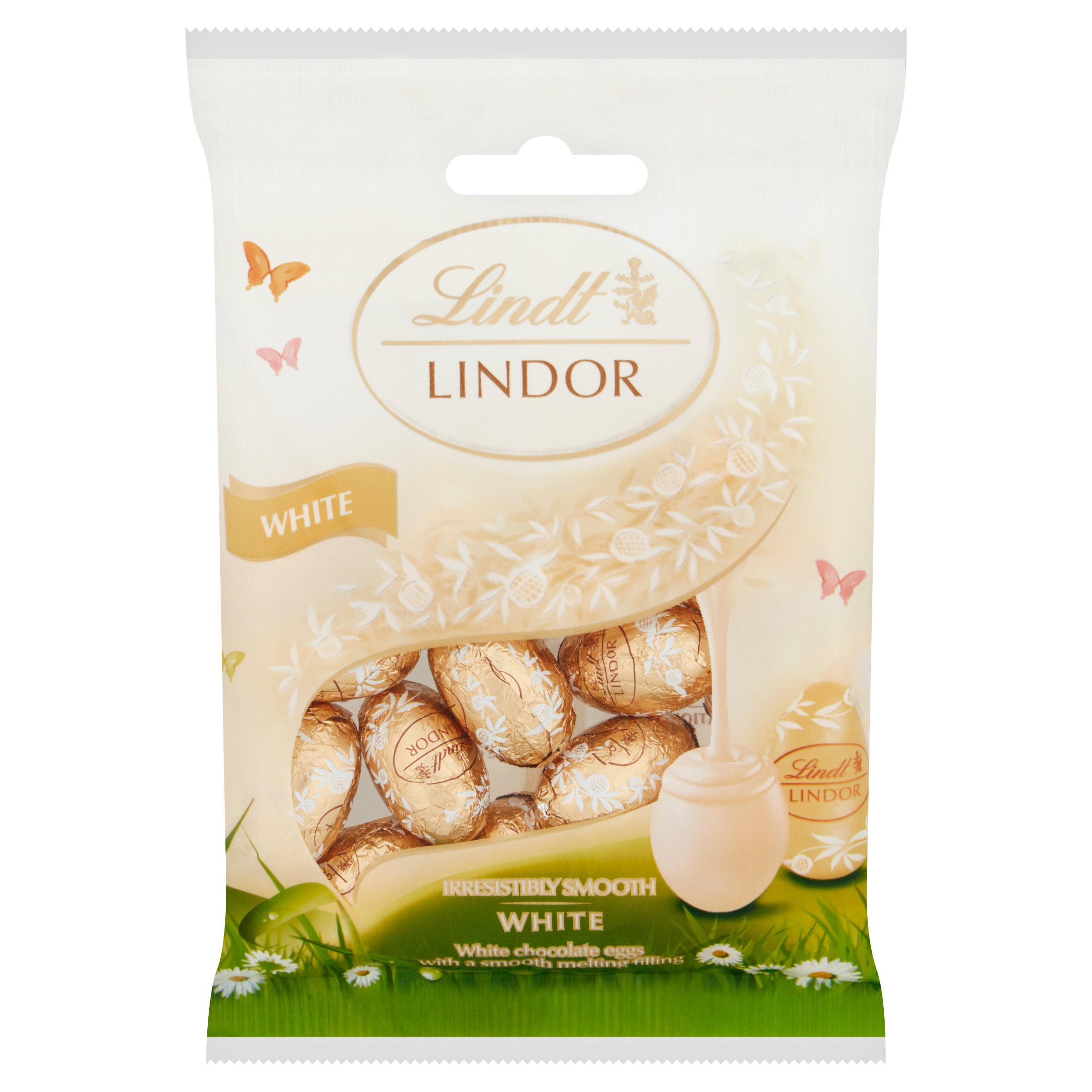 Lindt LINDOR White Mini Eggs Bag 80g | Easter | Iceland Foods