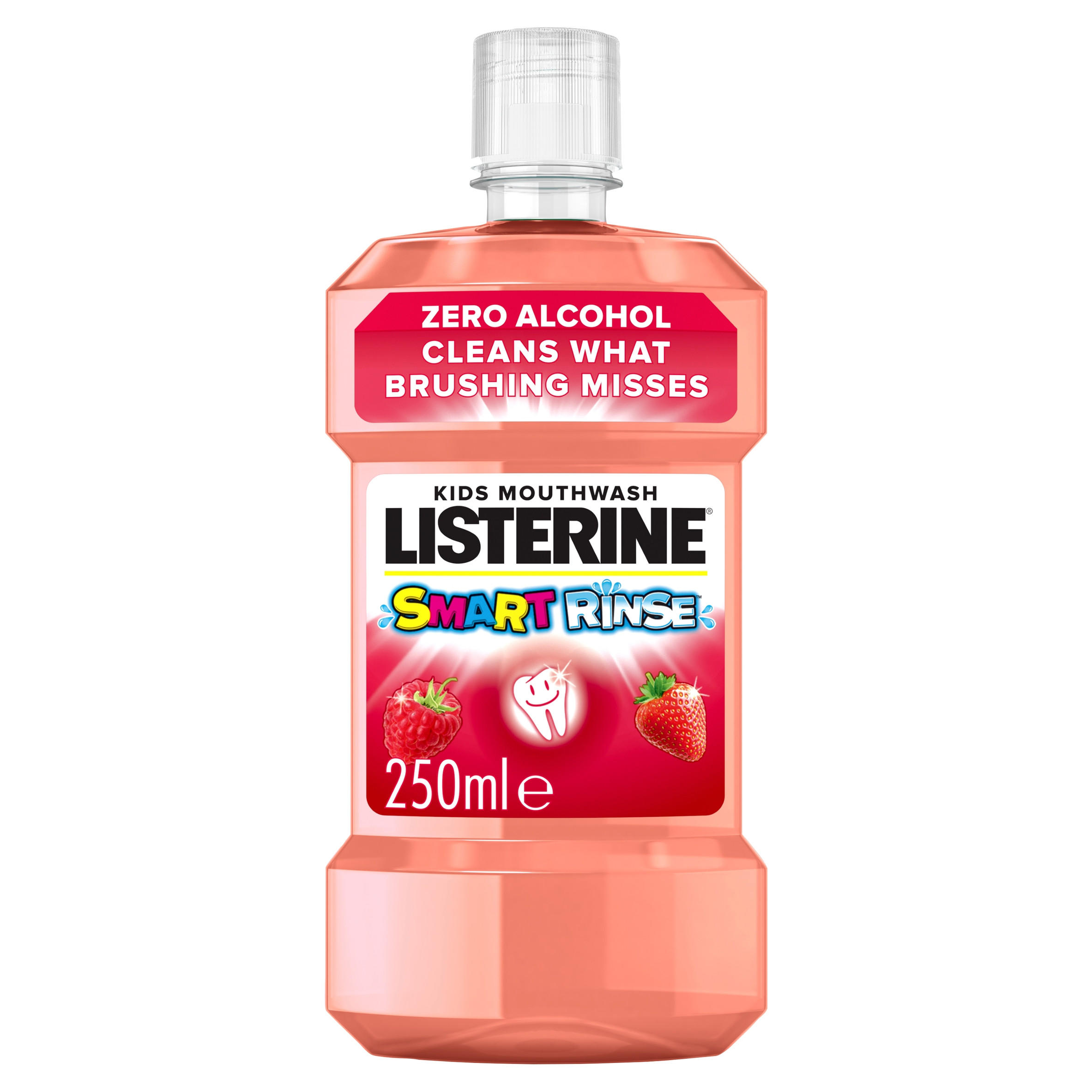 Listerine Smart Rinse Kids Mouthwash Mild Berry Flavour 250ml | Dental ...