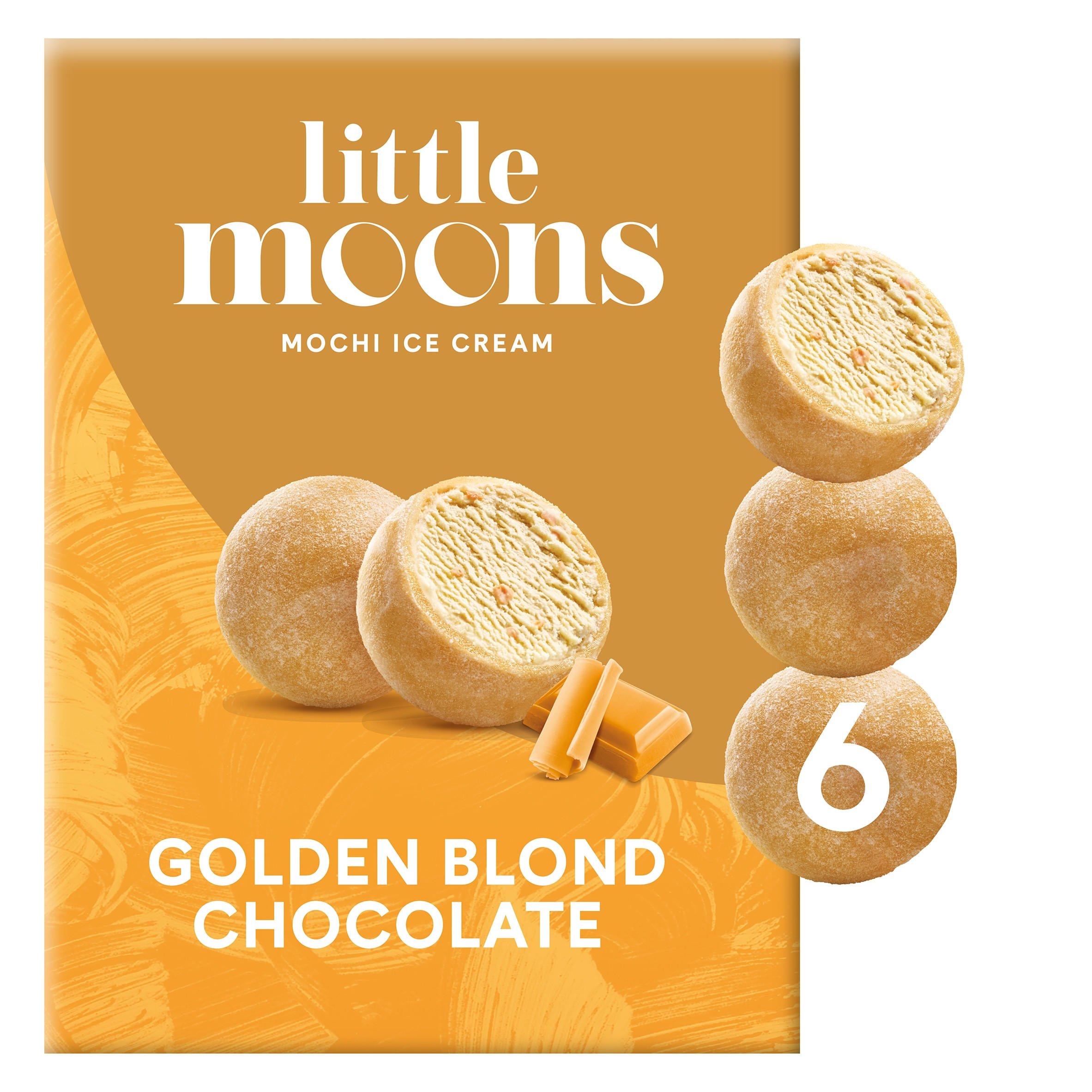 Little Moons Mochi Ice Cream Caramel Calm Golden Blond Chocolate 6 x ...