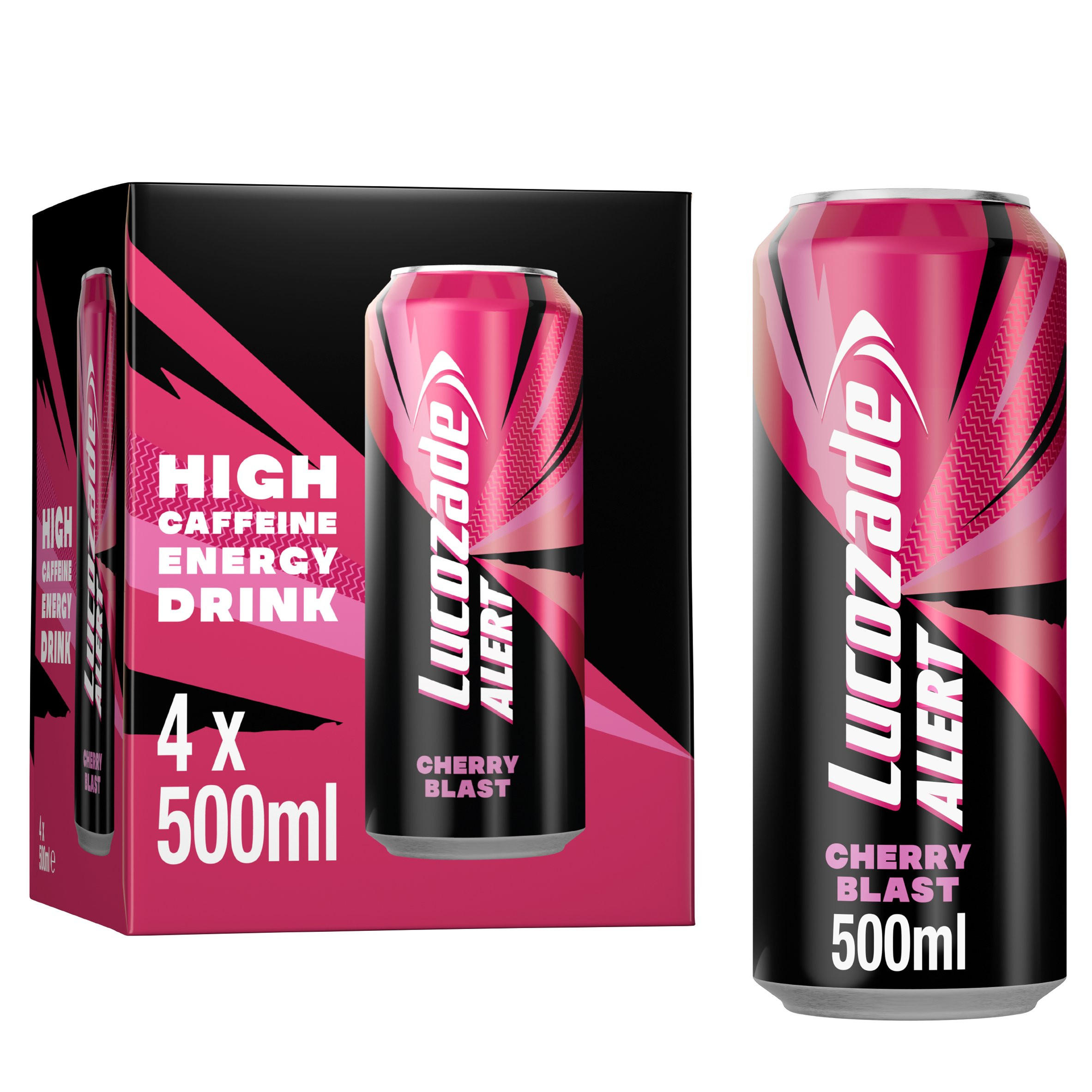 Lucozade Alert Cherry Blast Energy Drink 4 x 500ml | Lucozade | Iceland ...