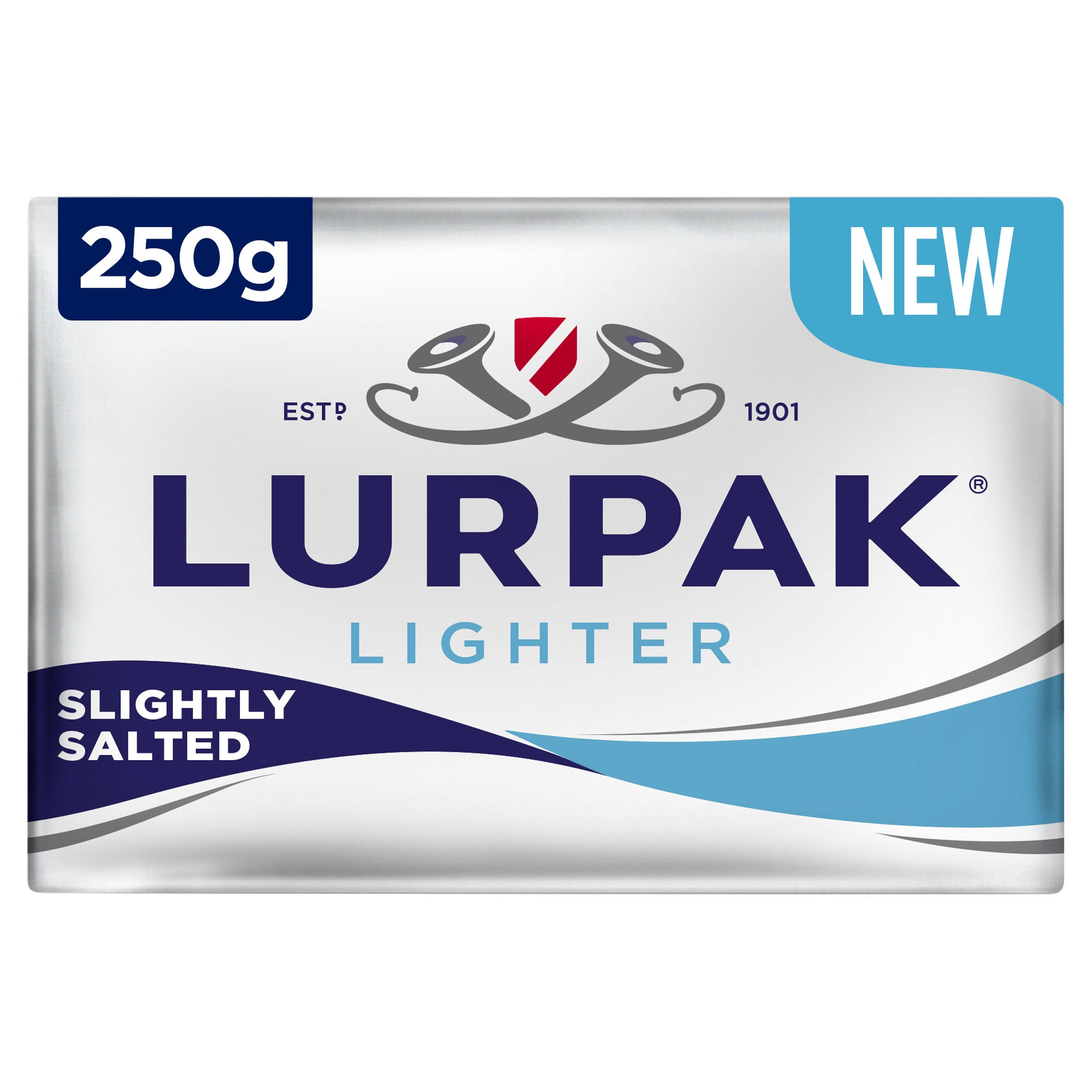 Lurpak Lighter Slightly Salted Butter 250g | Butter & Margarine ...
