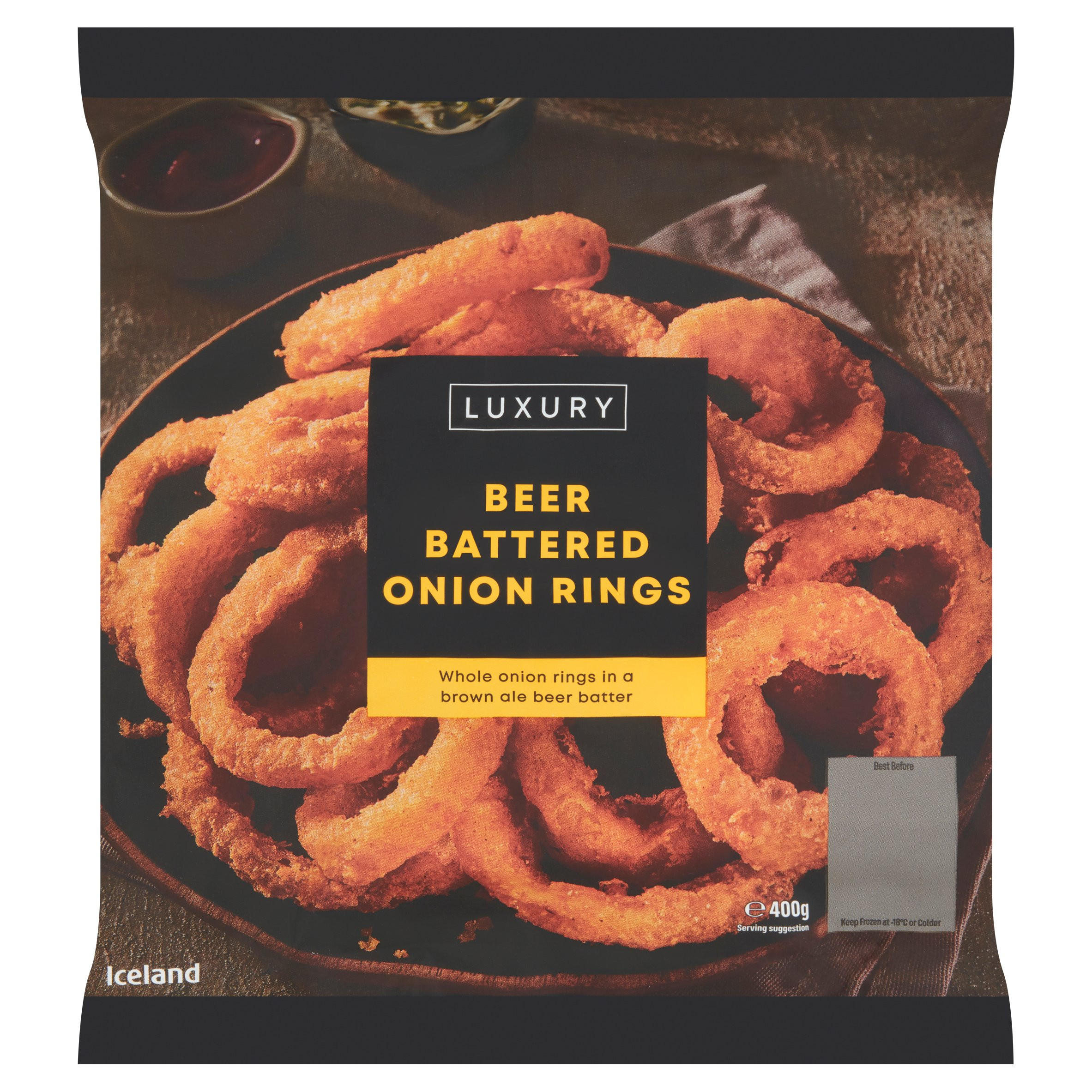 Luxury Beer Battered Onion Rings 400g | Vegetable Side Dishes | Iceland ...