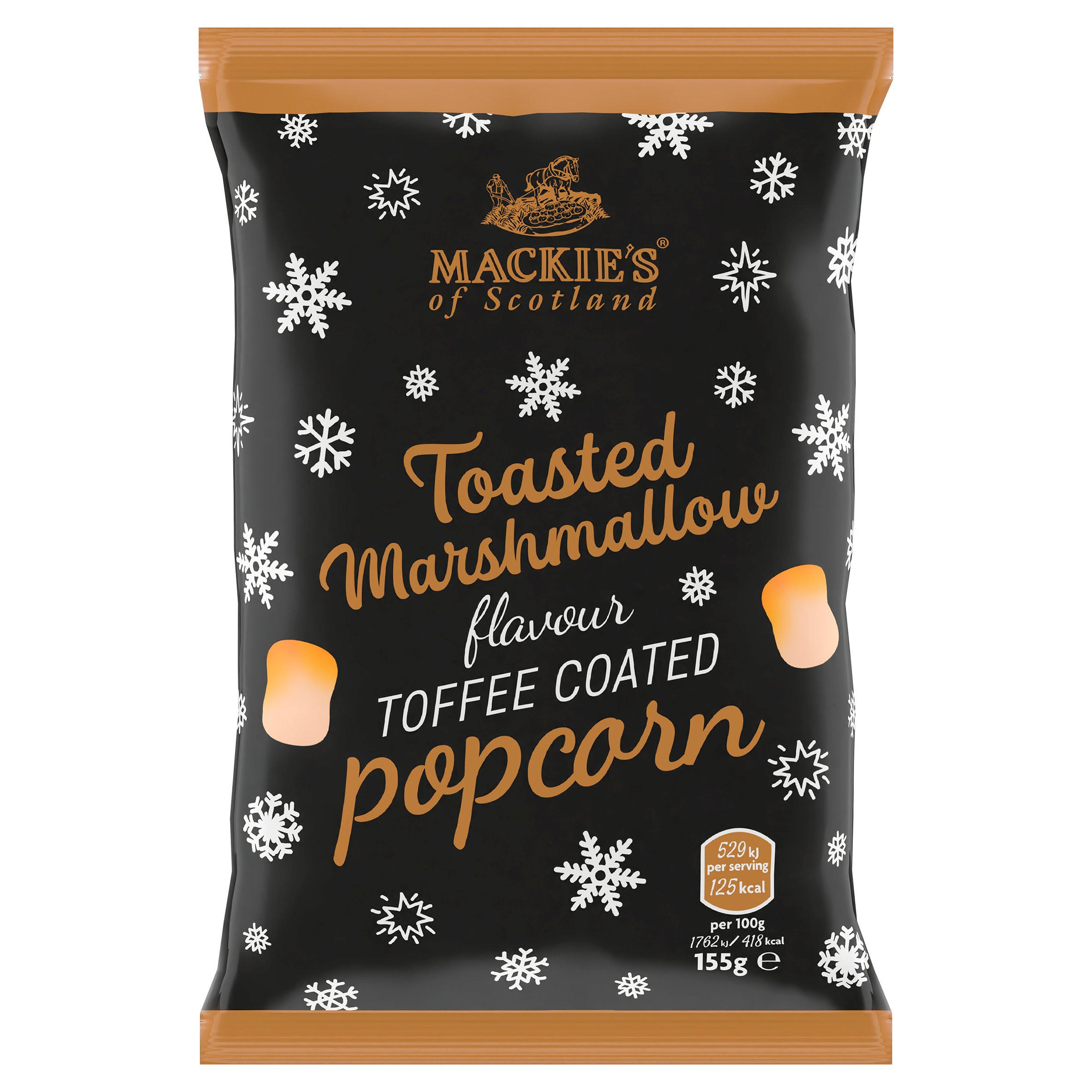 Mackie's Toasted Marshmallow Flavour Toffee Coated Popcorn 155g ...