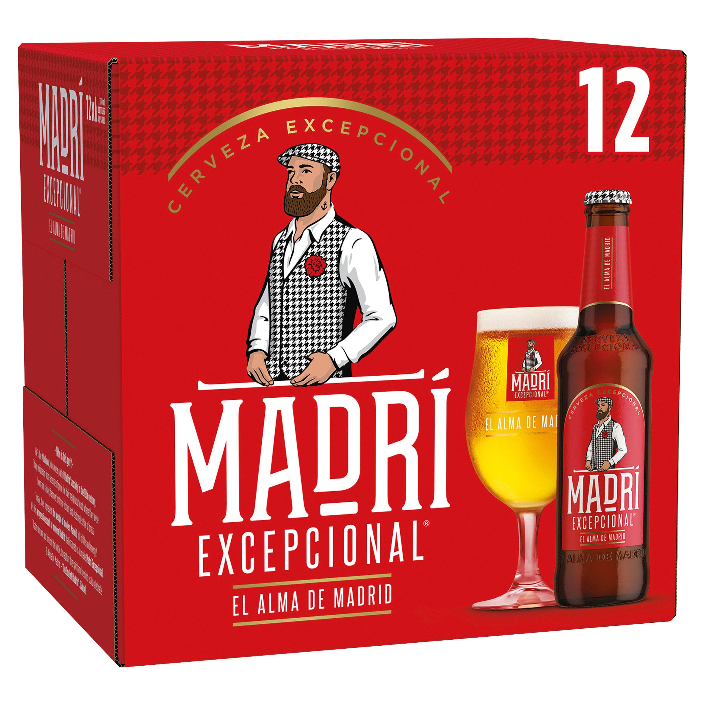 Madri Excepcional Lager 12 x 330ml | Beer | Iceland Foods