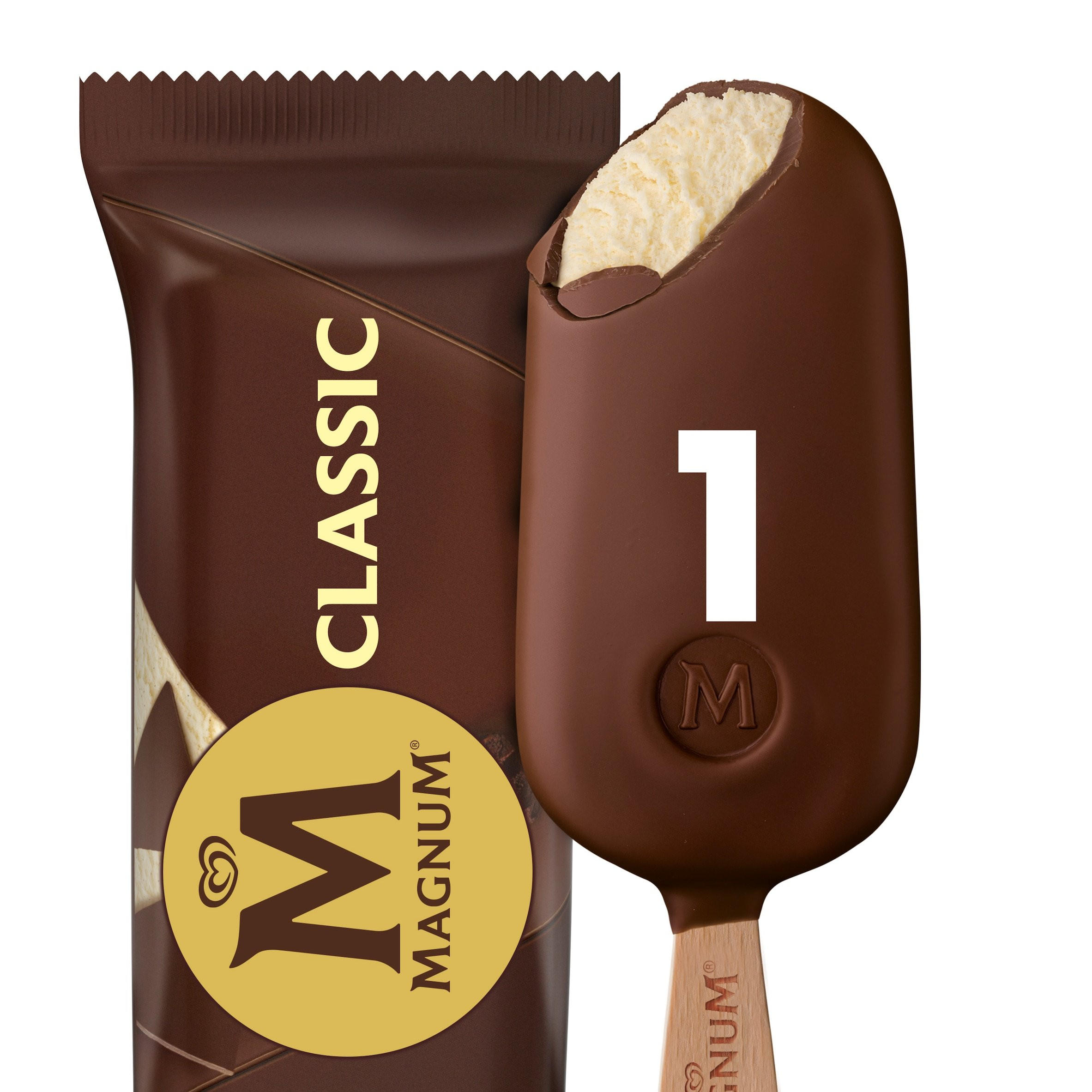 Magnum Classic Ice Cream Chocolate 110ml | Ice Cream Cones, Sticks ...