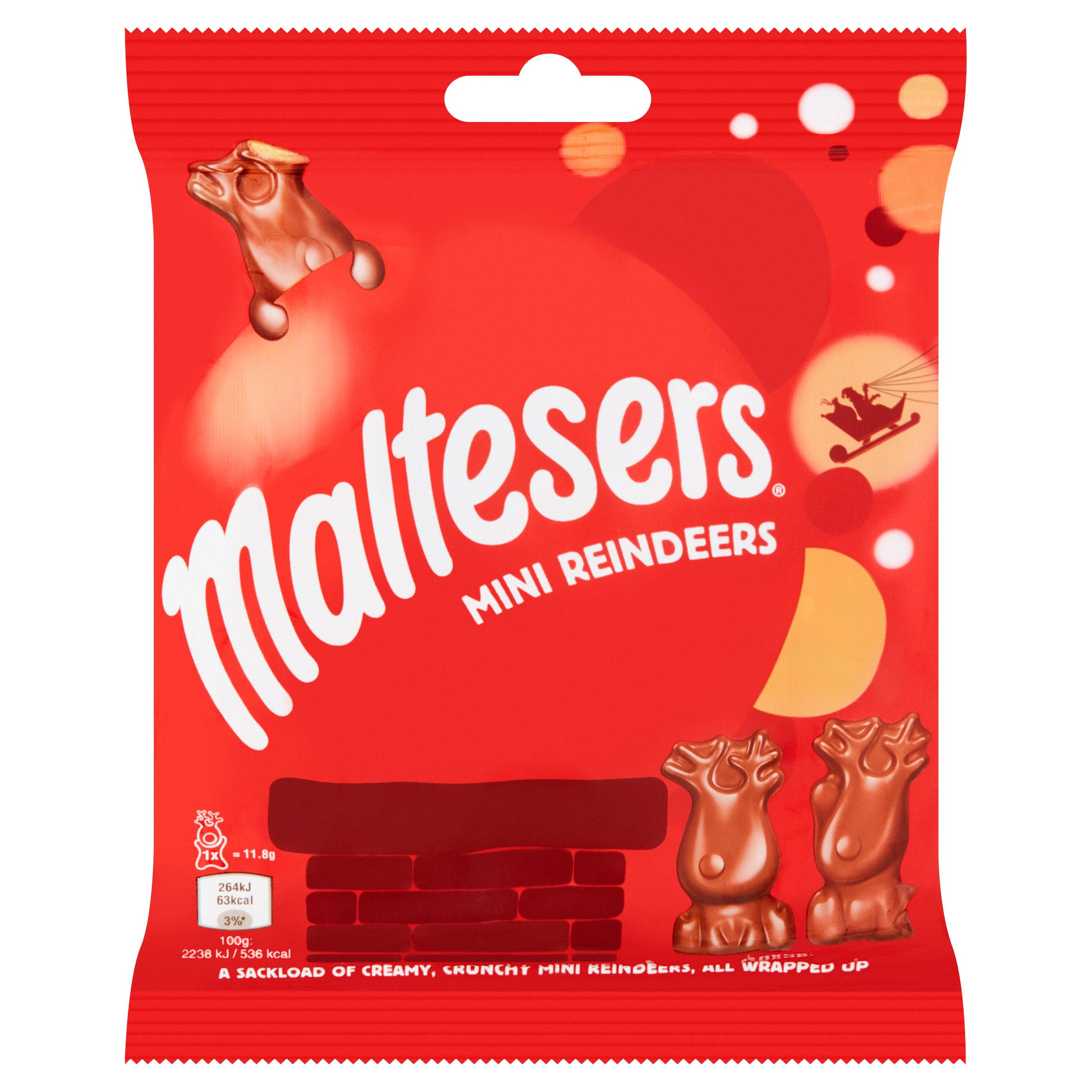 Maltesers Reindeer Chocolate Christmas Mini Treats Bag 59g | Multipacks ...