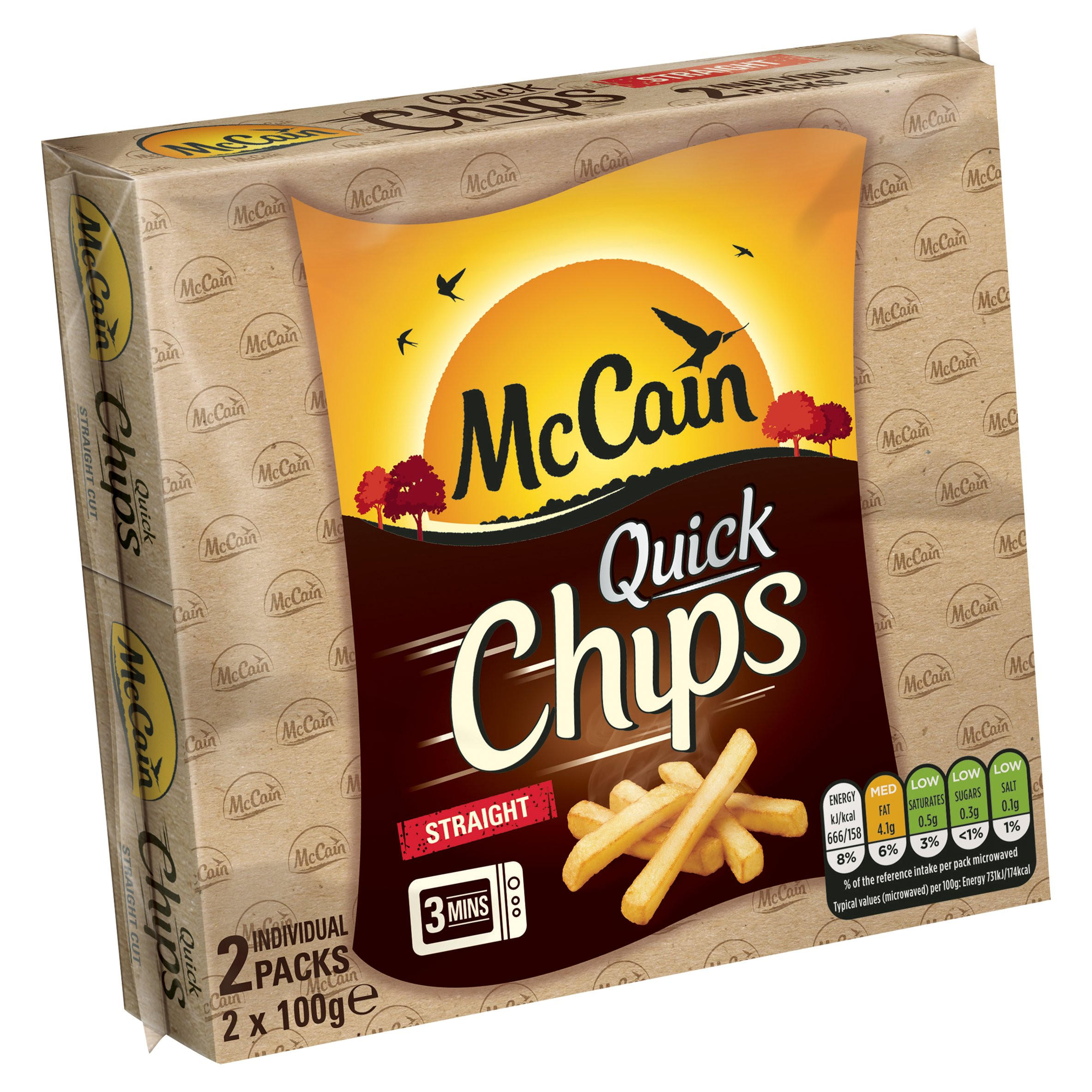 McCain Quick Chips Straight 2 x 100g (200g) | Chips & Fries | Iceland Foods