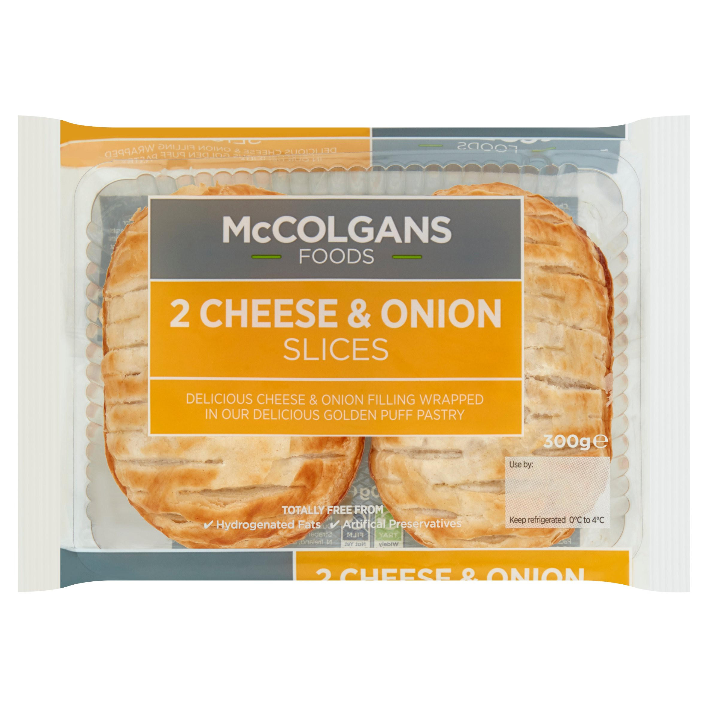 McColgans Foods 2 Cheese & Onion Slices 300g | Slices & Pasties ...