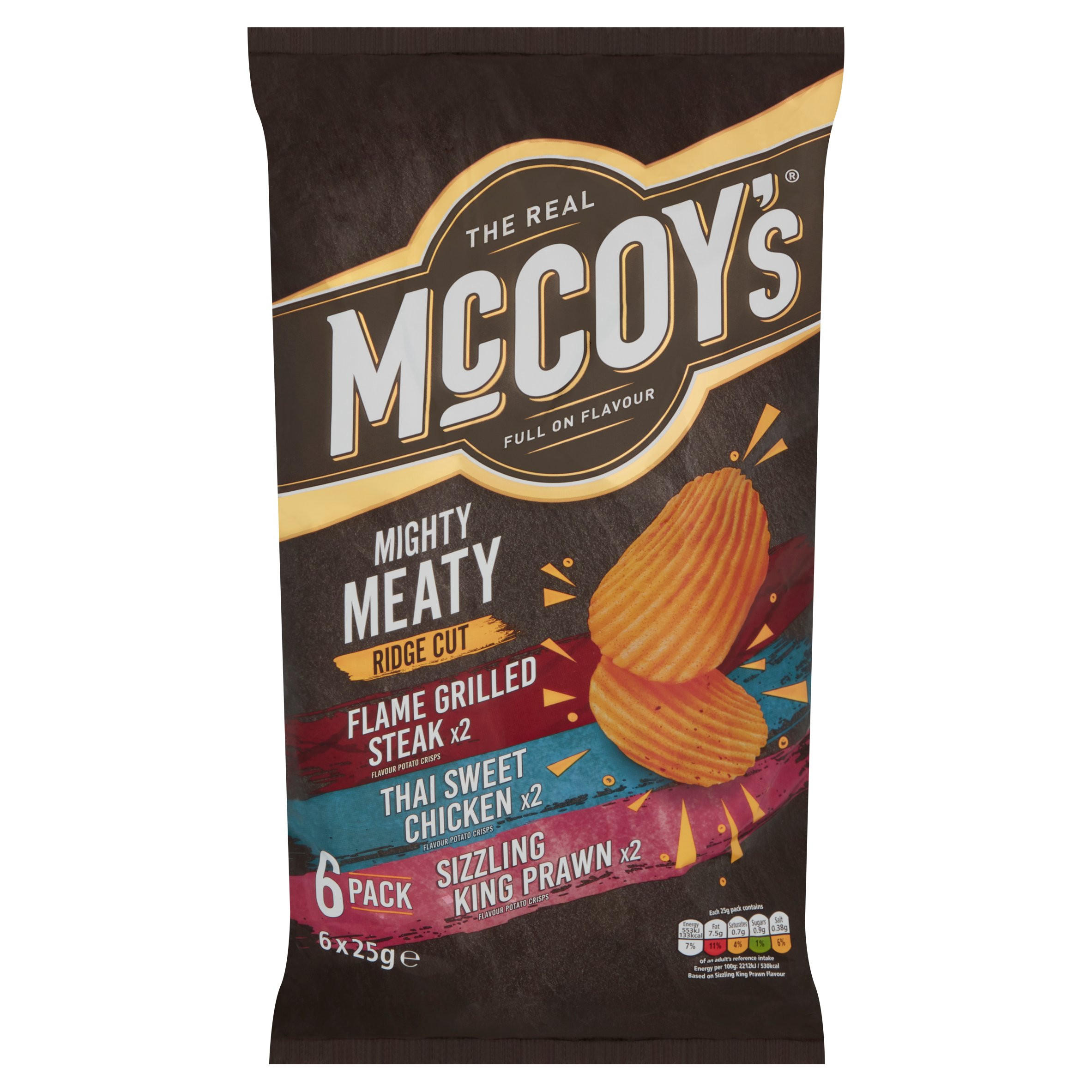 McCoy's Meaty Variety Multipack Crisps 6 Pack | Sharing Crisps ...