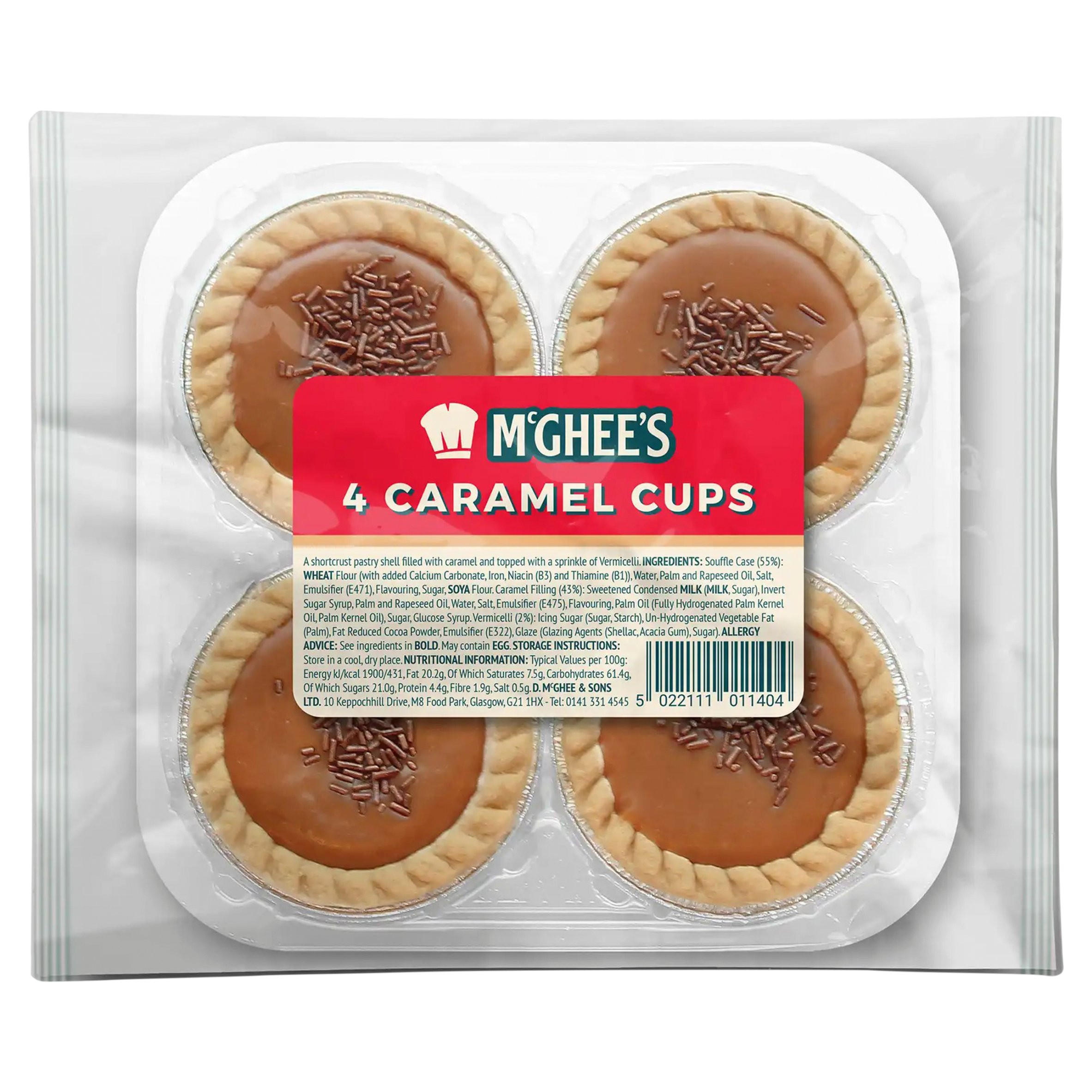 McGhee's 4 Caramel Cups | Fruit Pies & Tarts | Iceland Foods