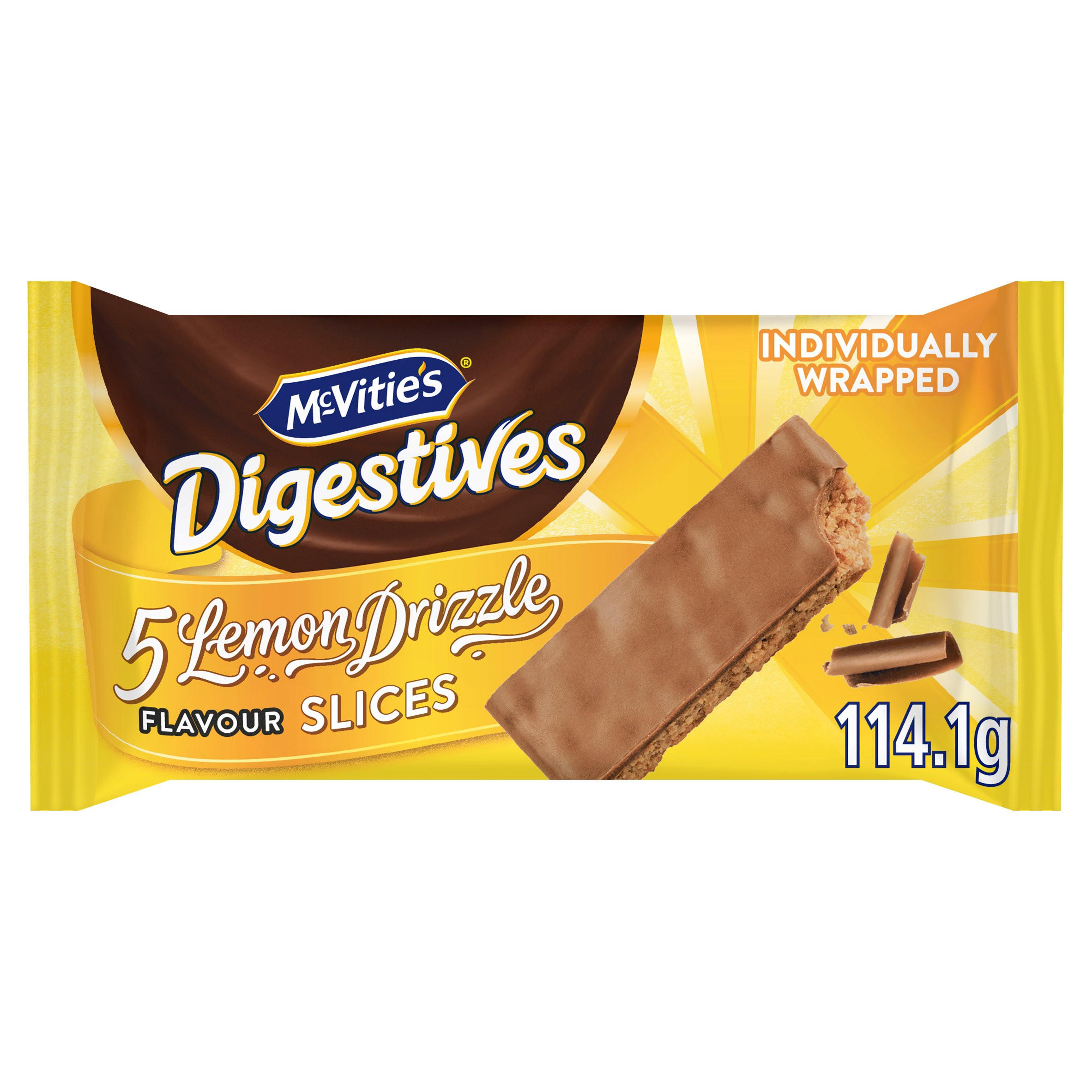 McVitie's Digestive Lemon Drizzle Slices Cake Bars 5 Pack | Multipacks ...
