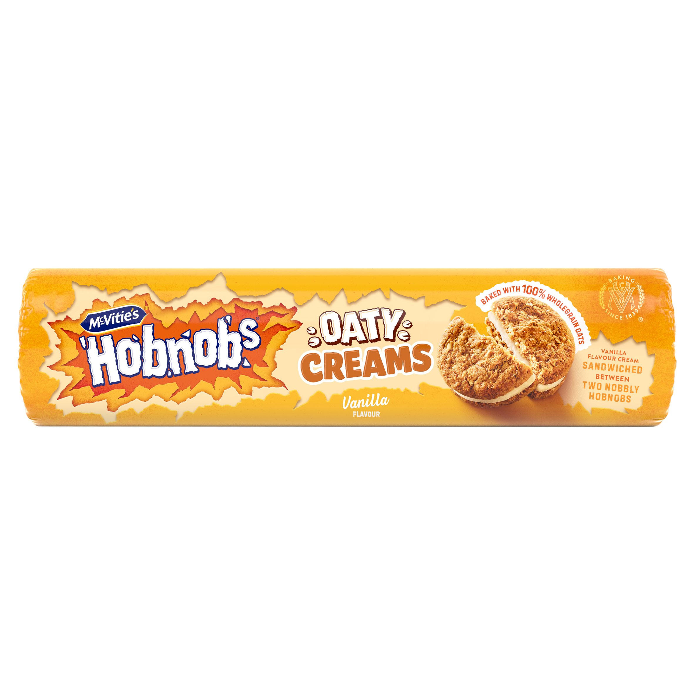 McVitie's Hobnobs Vanilla Creams Biscuits 160g | Sweet Biscuits ...