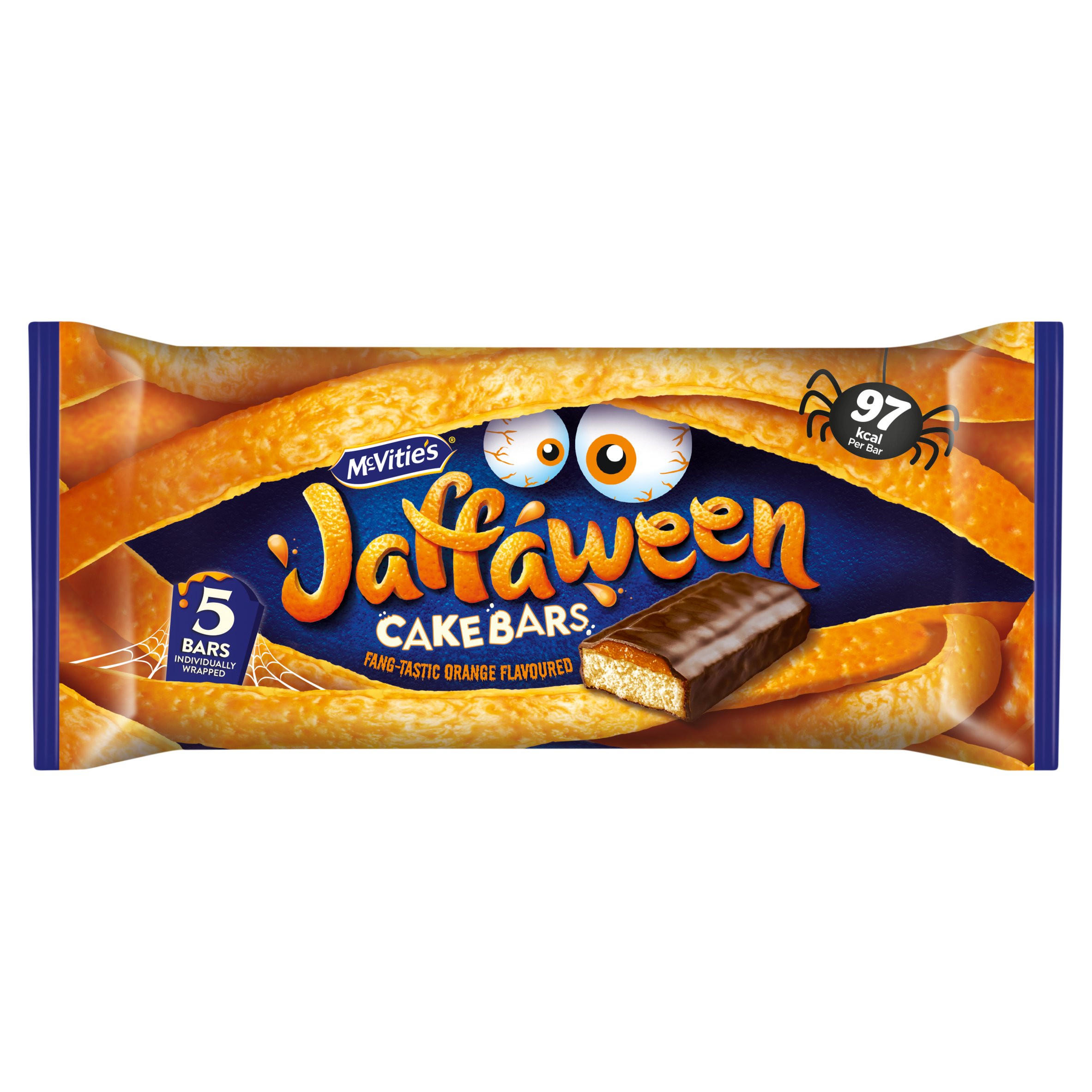 McVitie's Jaffaween Orange Cake Bar Multipack 5 x 24.4g, 122g | Mini ...
