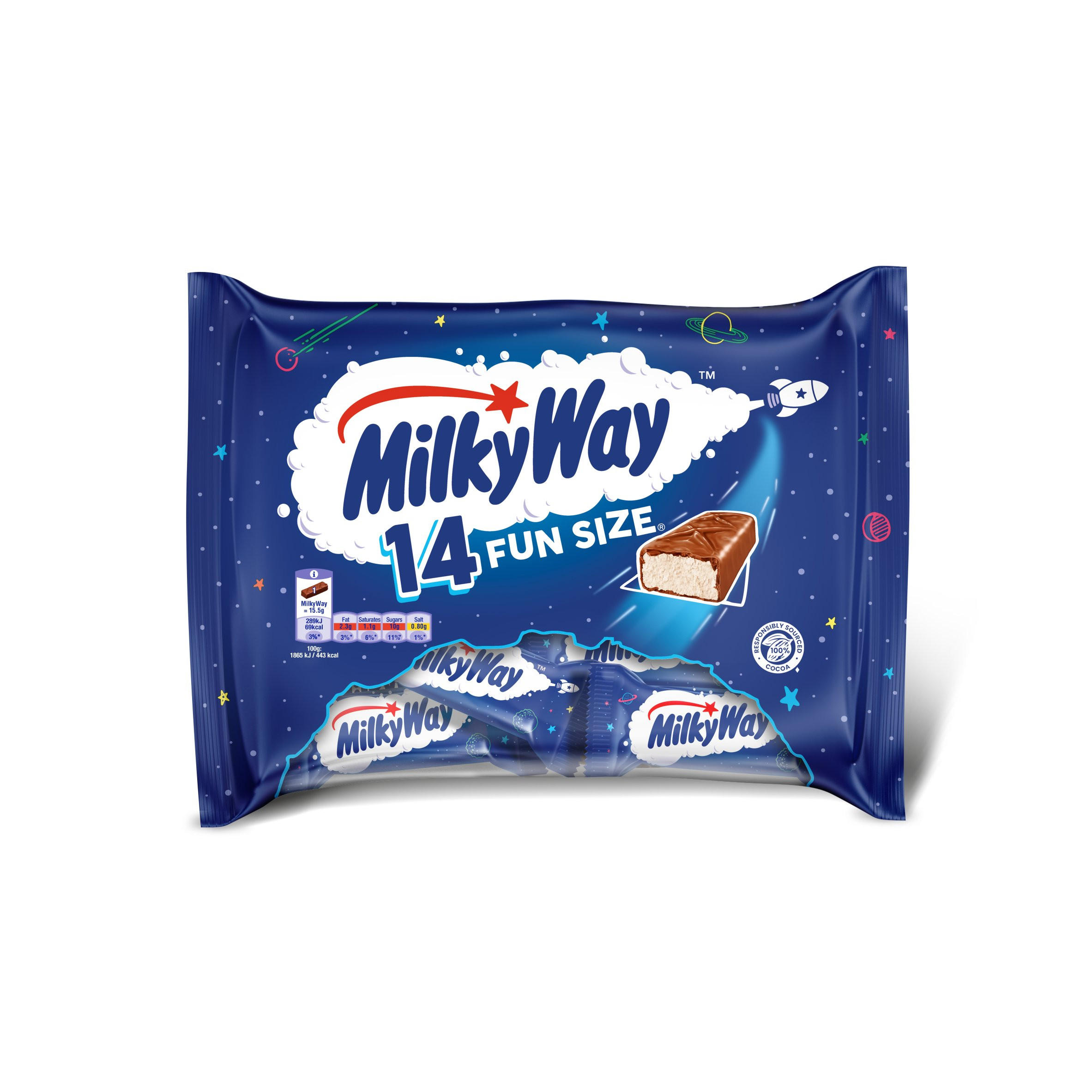 Milky Way Chocolate Fun Size Bars Multipack 14 x 15.5g | Multipacks ...