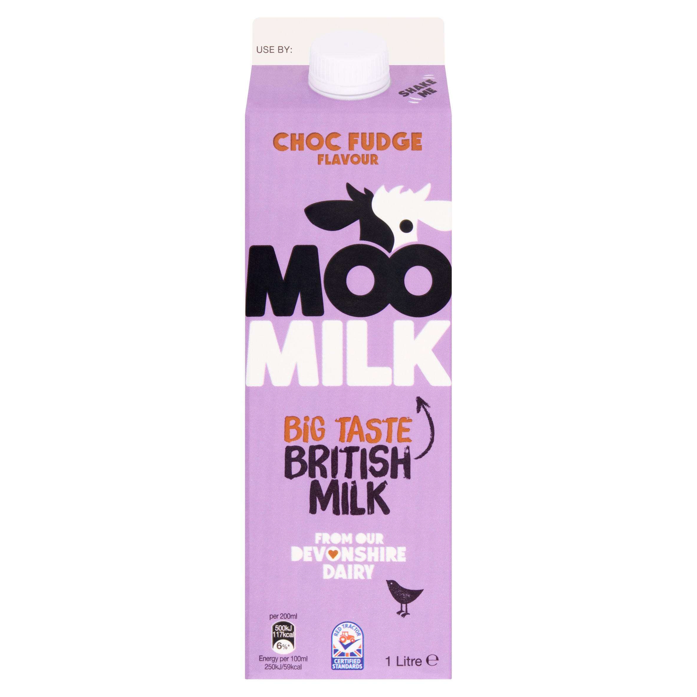 Moo Milk Choc Fudge Flavour British Milk 1 Litre | Milkshakes | Iceland ...