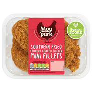 Moy Park Southern Fried Crunchy Coated Chicken Mini Fillets 300g Moy Park Southern Fried Crunchy Coated Chicken Mini Fillets 300g
