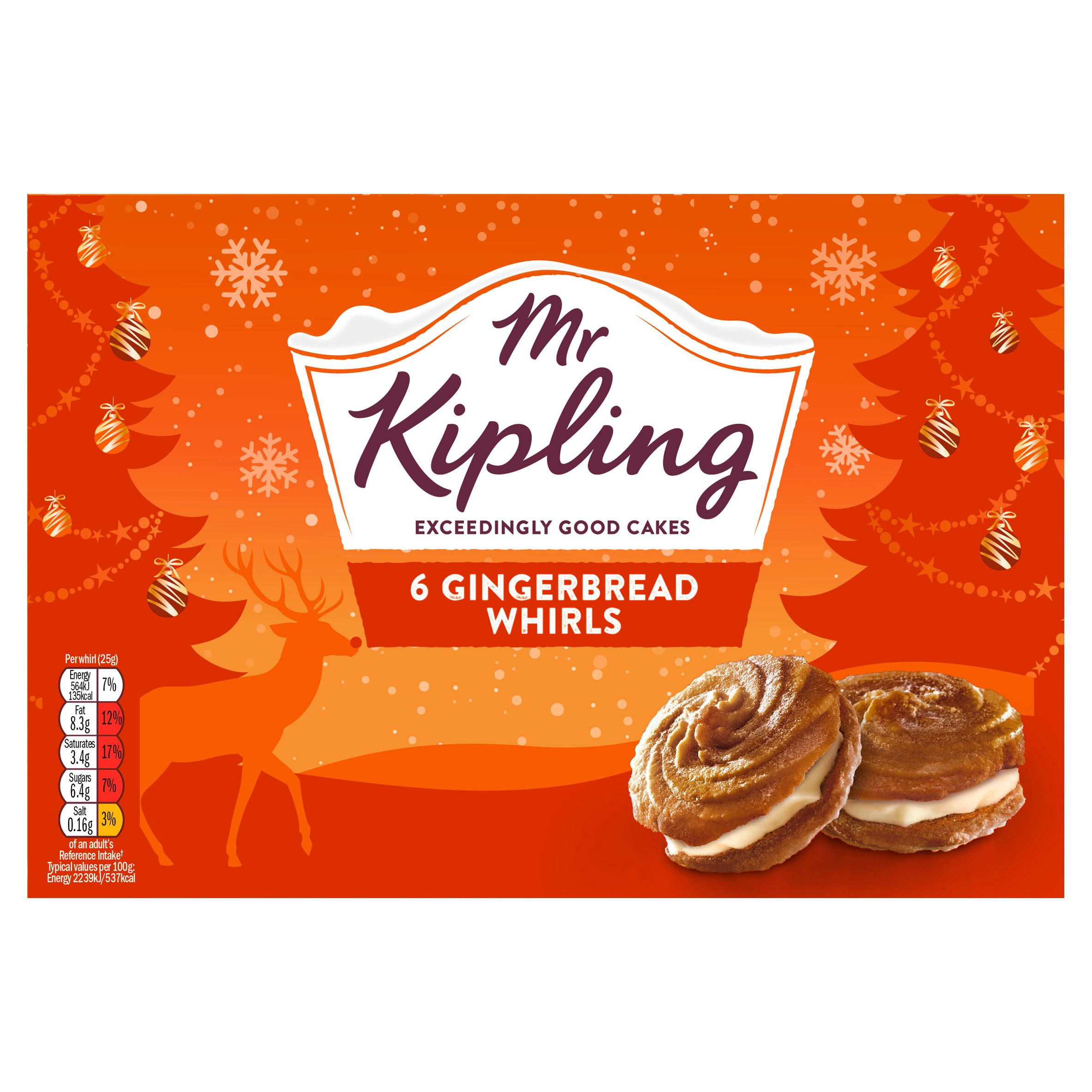 Mr Kipling 6 Gingerbread Whirls | Iceland Foods