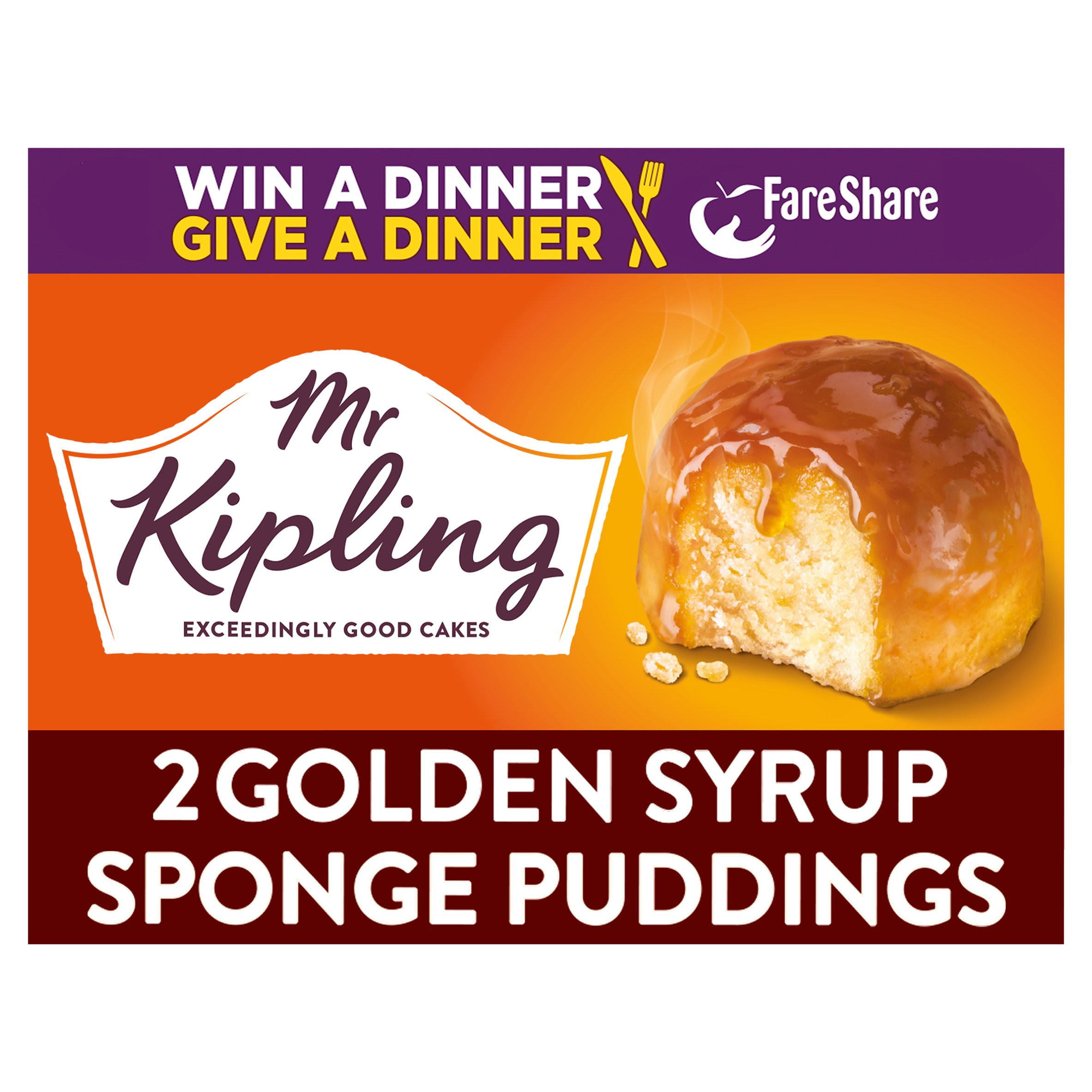Mr Kipling Sponge Puddings Golden Syrup 2 x 95g | Muffins & Mini Bites ...