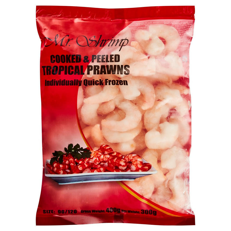 Mr Shrimp Cooked and Peeled Tropical Prawns 300g | Prawns & Seafood ...