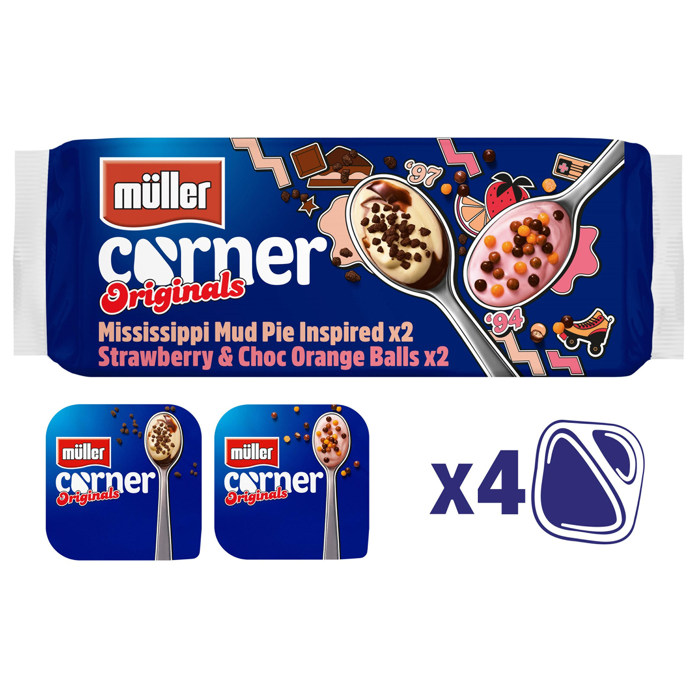 Muller Corner Originals Mississippi Mud Pie and Strawberry & Chocolate ...