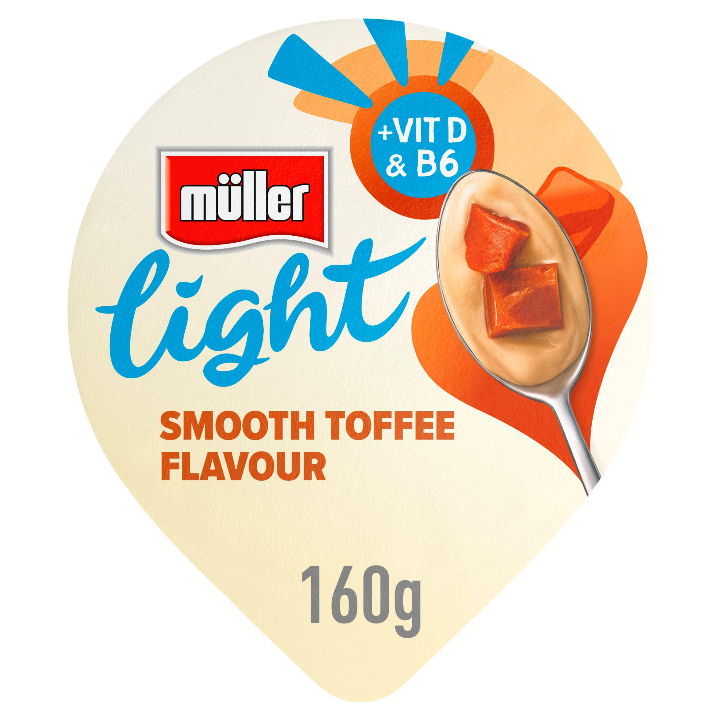 Müller Light Smooth Toffee Flavour 160g | Low Fat & Fat Free Yogurt ...
