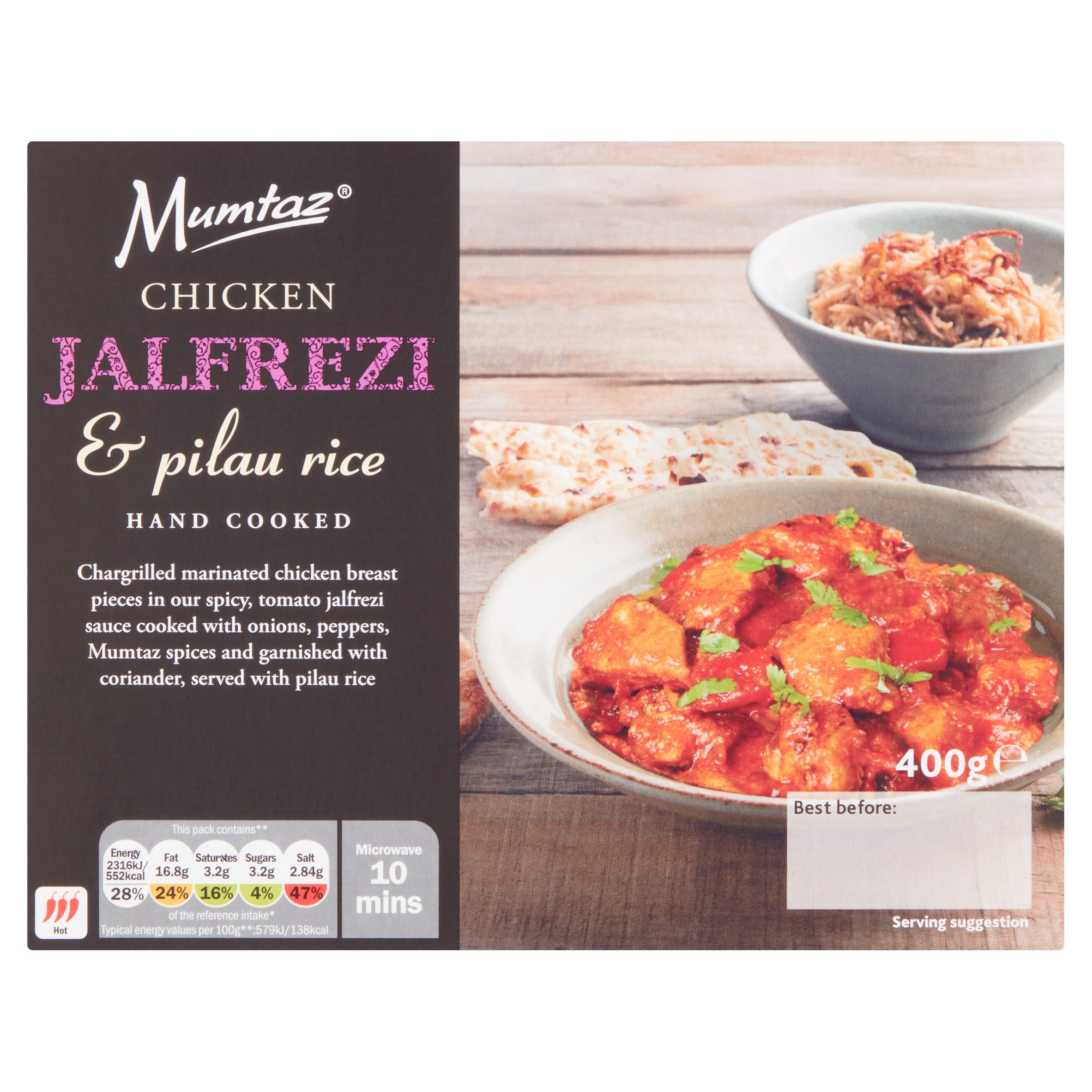 Mumtaz Chicken Jalfrezi & Pilau Rice 400g | Iceland Foods