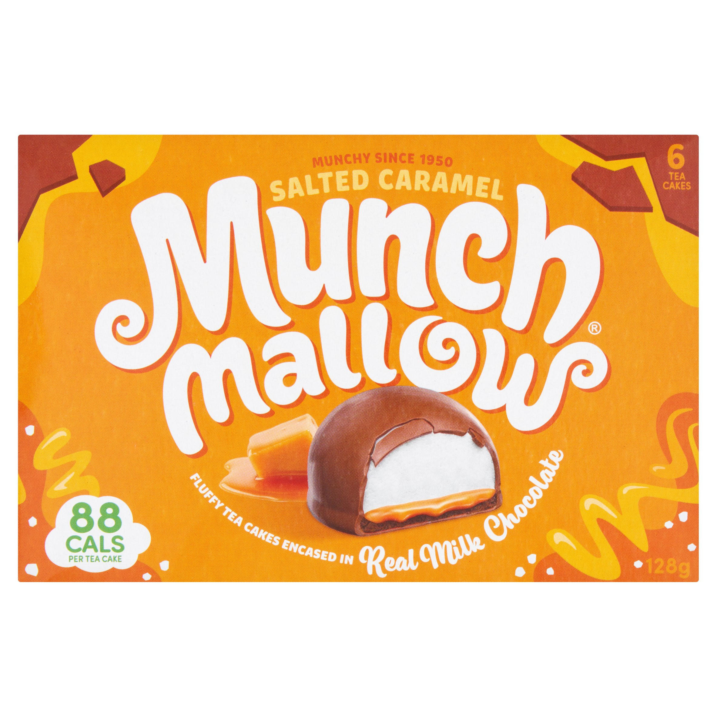 Munchmallow Salted Caramel Tea Cakes 128g | Iceland Foods