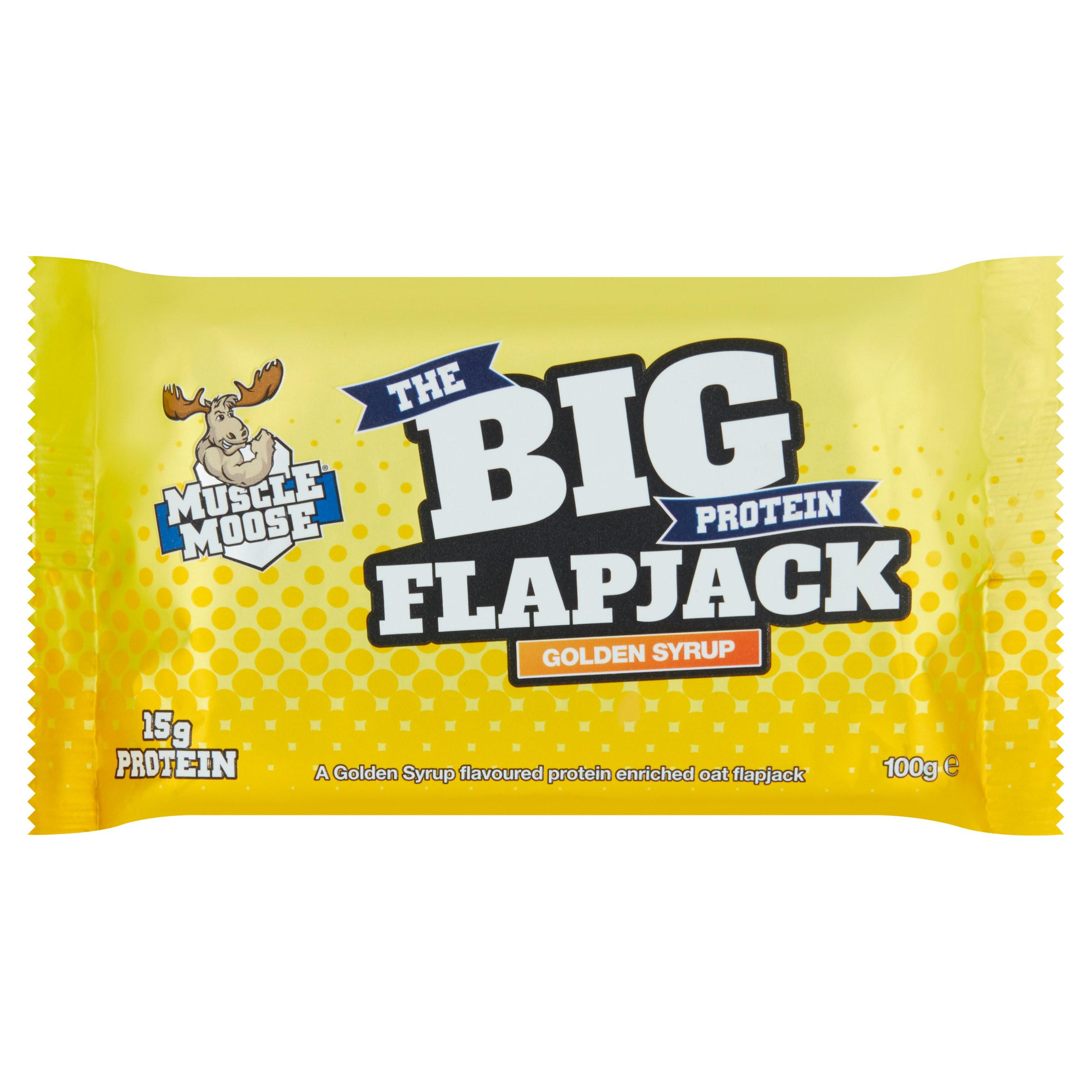Muscle Moose The Big Protein Flapjack Golden Syrup 100g | Cereal Bars ...