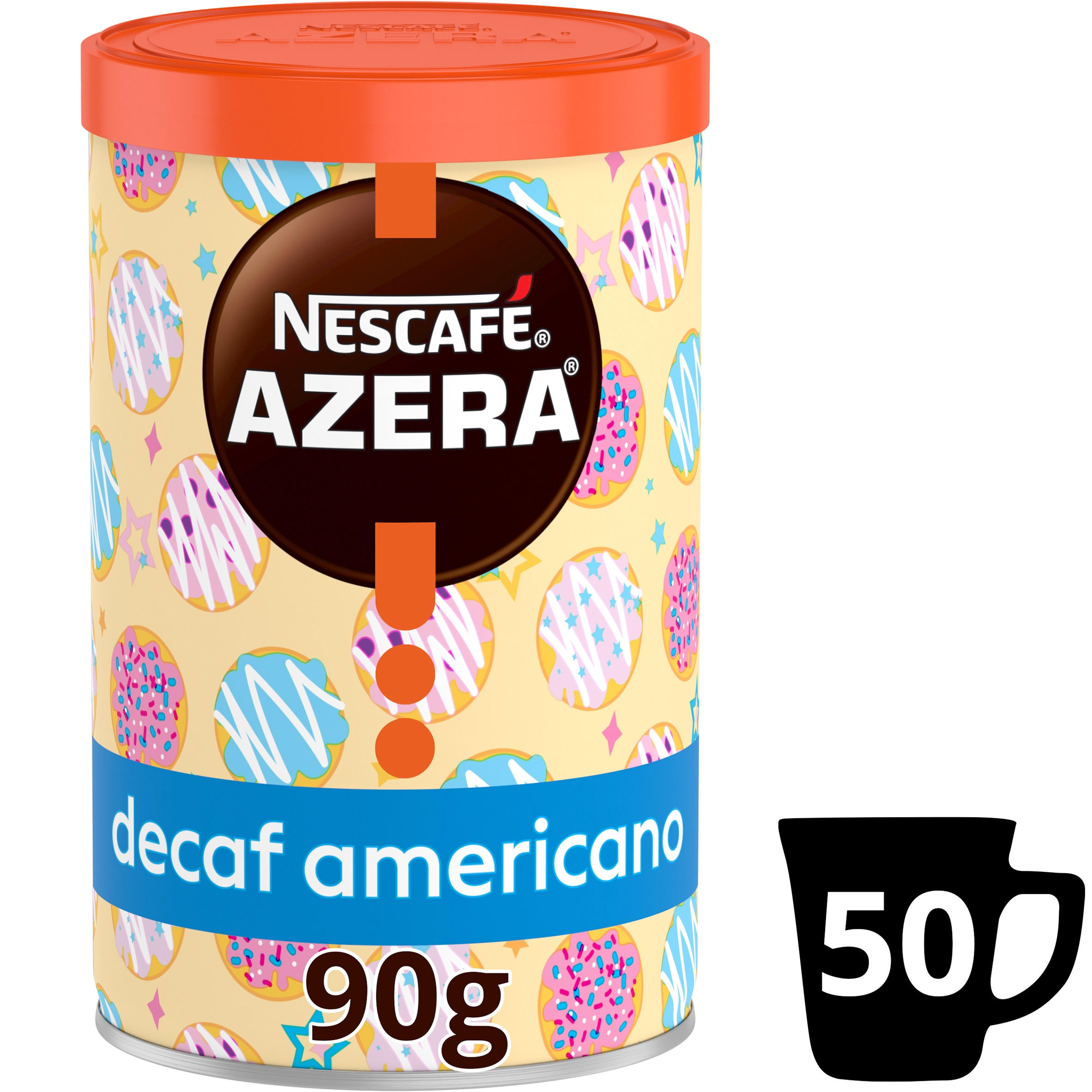 Nescafé Azera Decaf Americano Instant Coffee with Ground Beans 90g ...